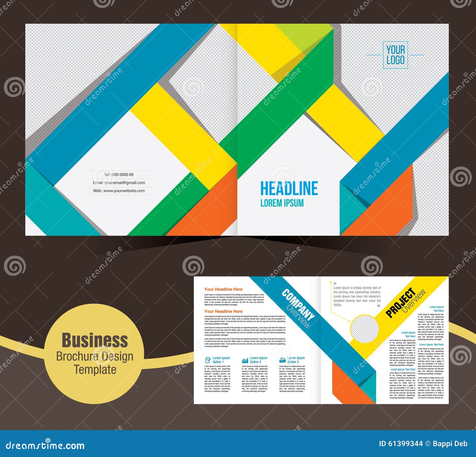 Conception De Calibre De Brochure D'affaires De Vecteur Illustration de ...