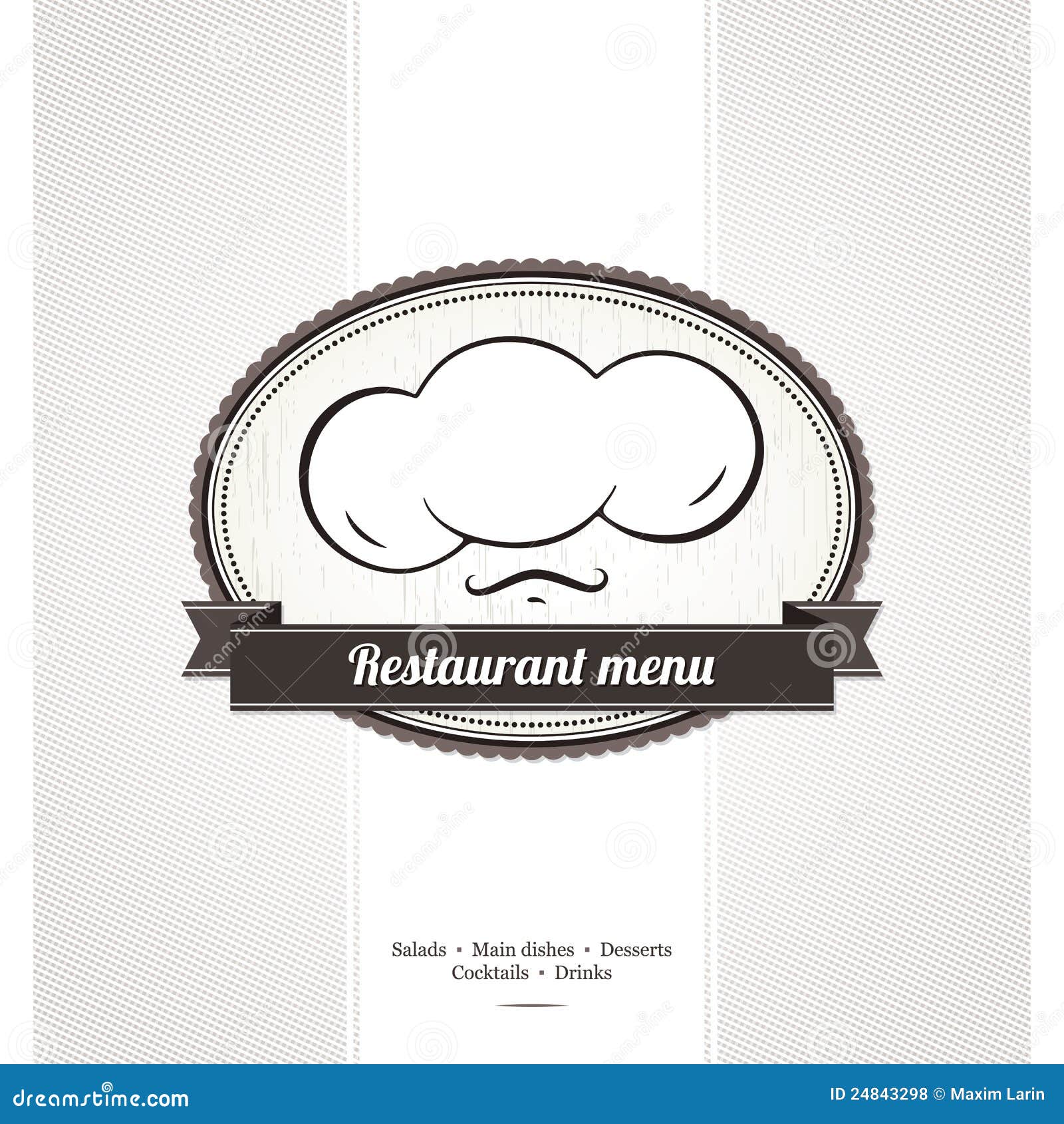 Conception De Carte De Restaurant Illustration de Vecteur ...