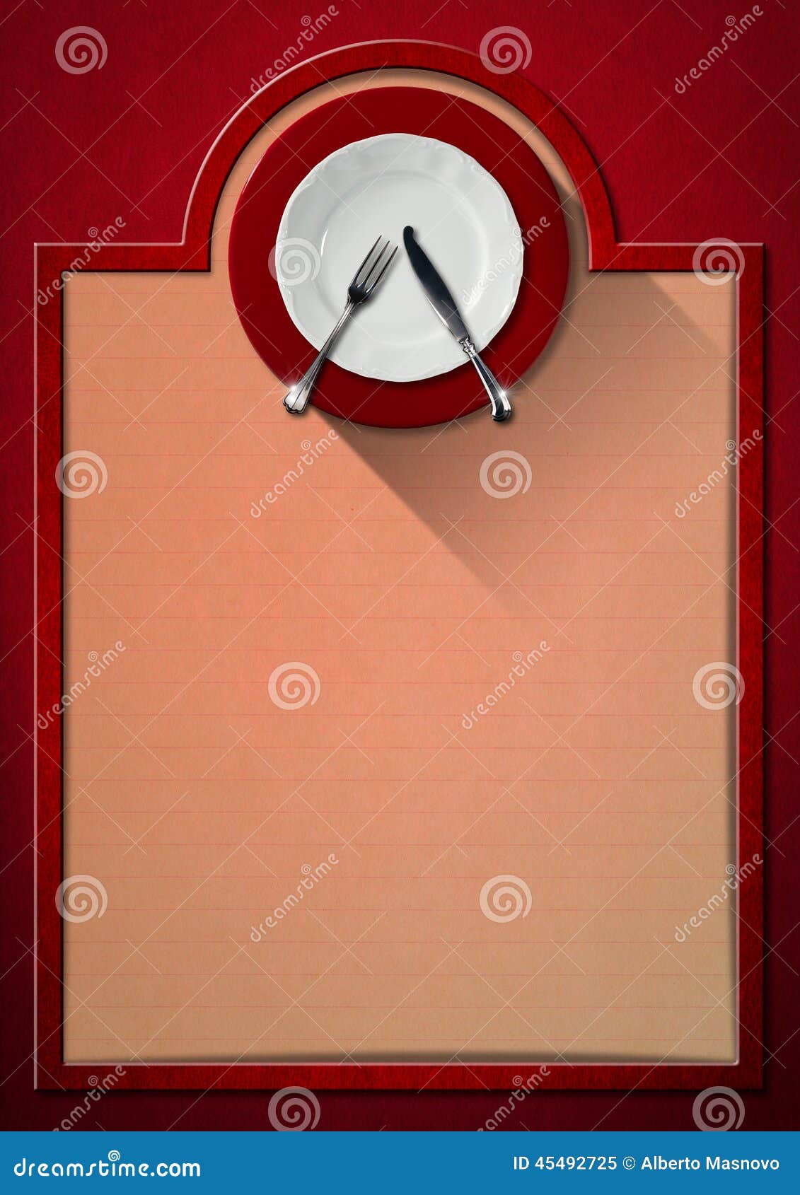 Conception De Carte De Restaurant Illustration Stock - Illustration du ...