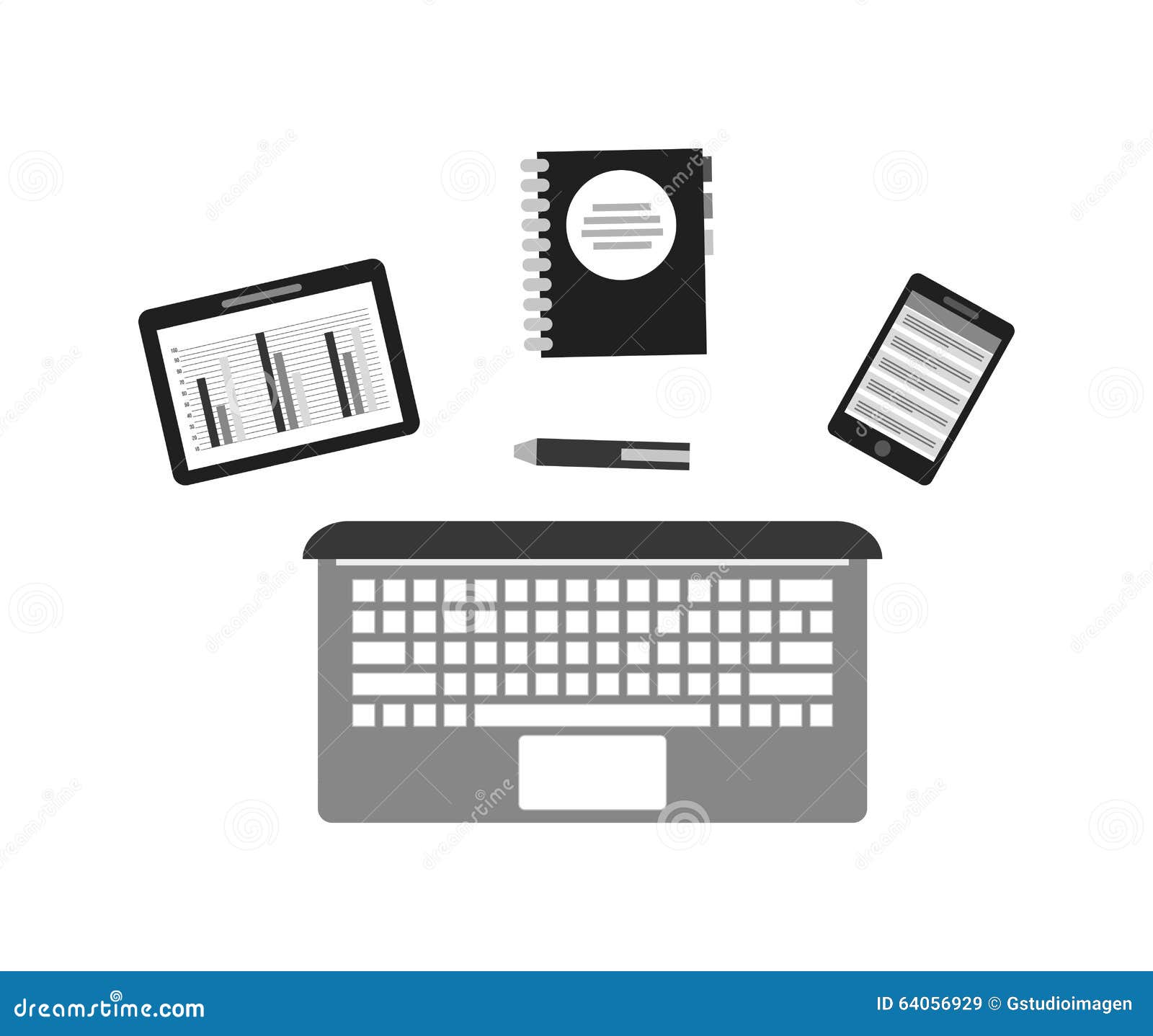 Conception De L'avant-projet De Bureau Illustration de Vecteur ...