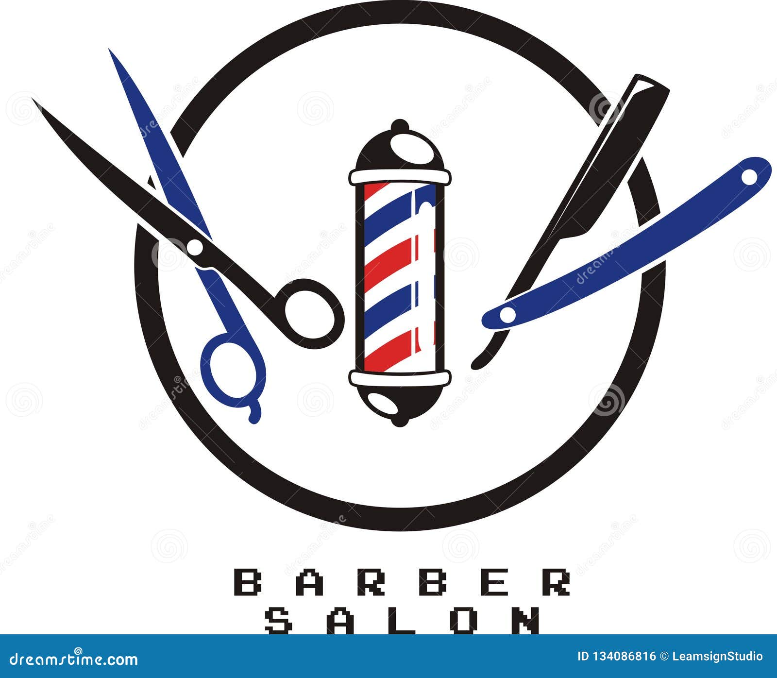 Conception De Logo De Coiffeur Illustration de Vecteur - Illustration ...