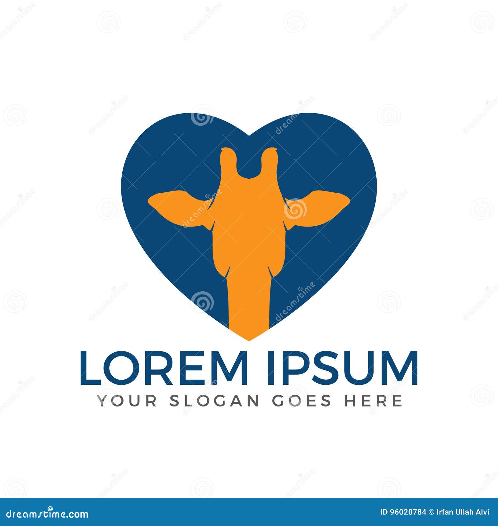 Conception De Logo De Vecteur De Forme De Coeur De Girafe Illustration ...