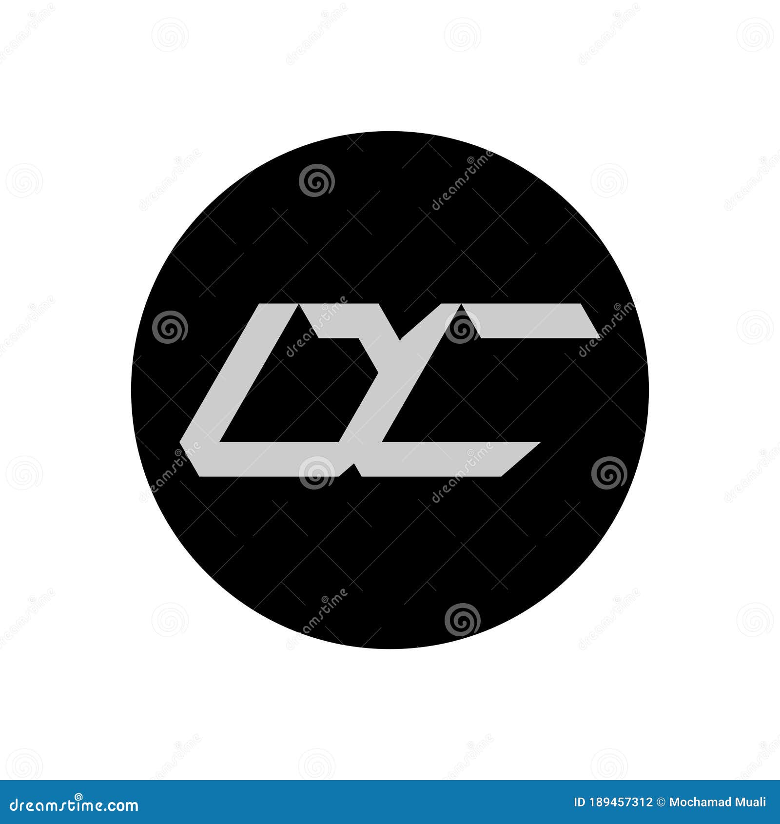 Conception De Logo De Lettre De Courant Continu Avec Le Style Simple ...