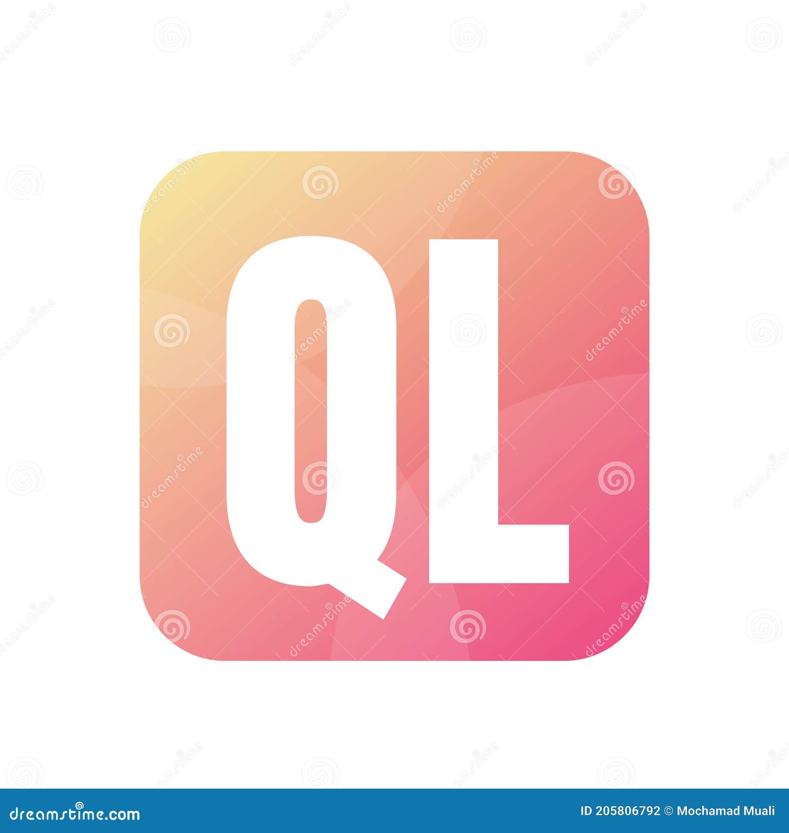 Conception De Logo De Lettre De Ql Avec Le Style Simple Illustration de ...