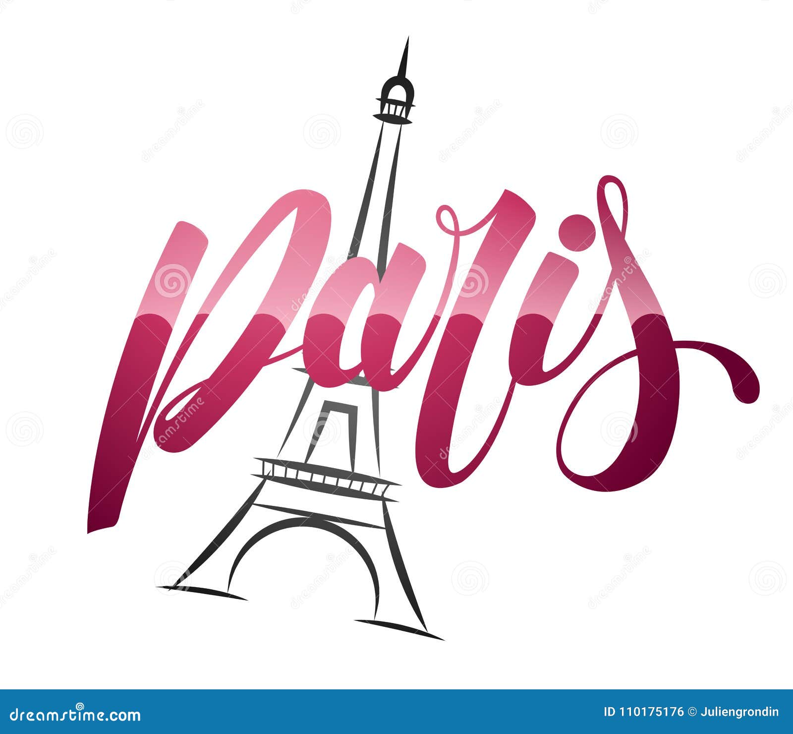 Conception De Logo De Paris Et De Tour Eiffel Illustration Stock ...