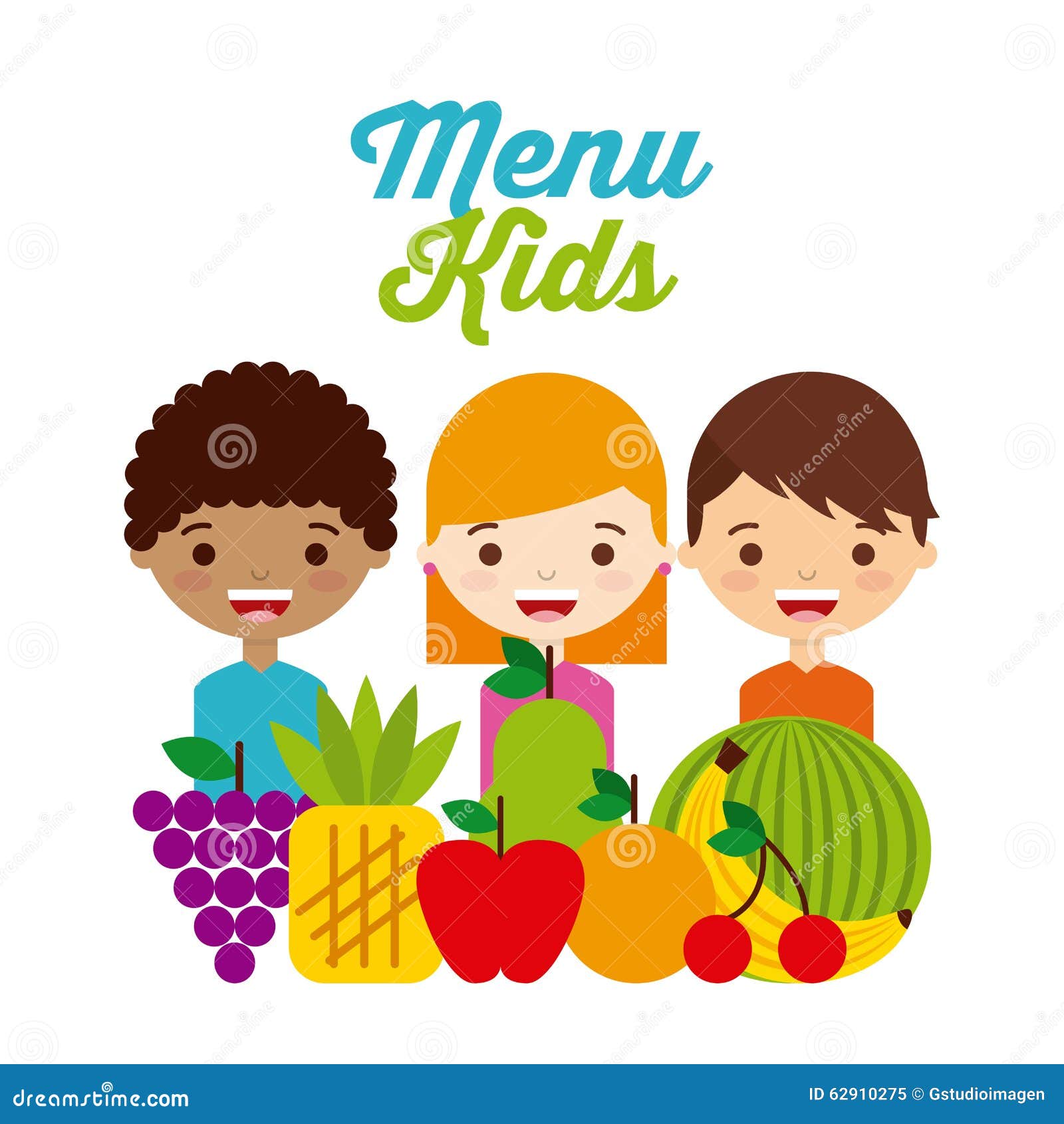 Conception De Menu D'enfants Illustration de Vecteur - Illustration du ...