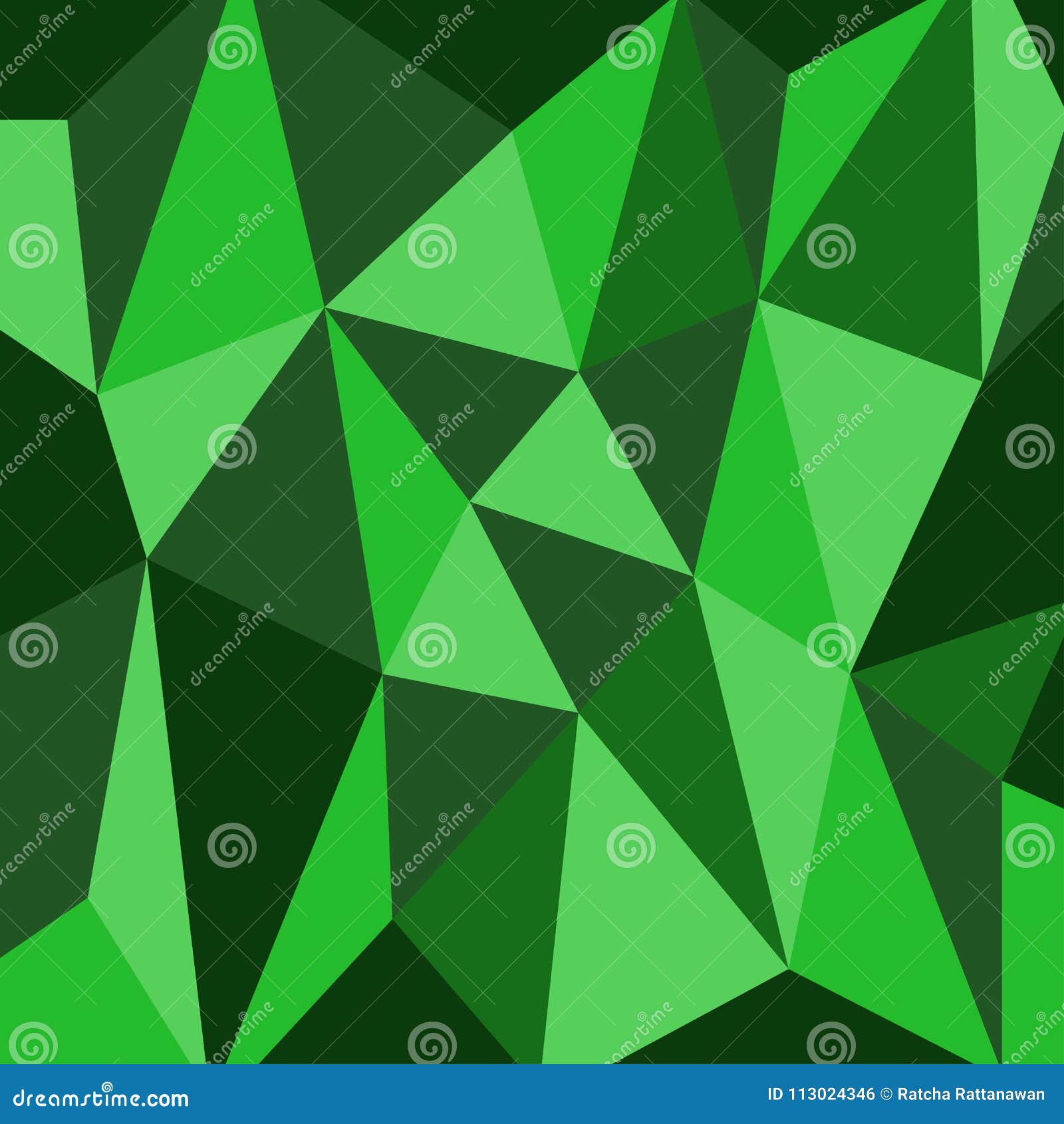 Conception De Polygone Et Fond Verts De Triangle Illustration de ...