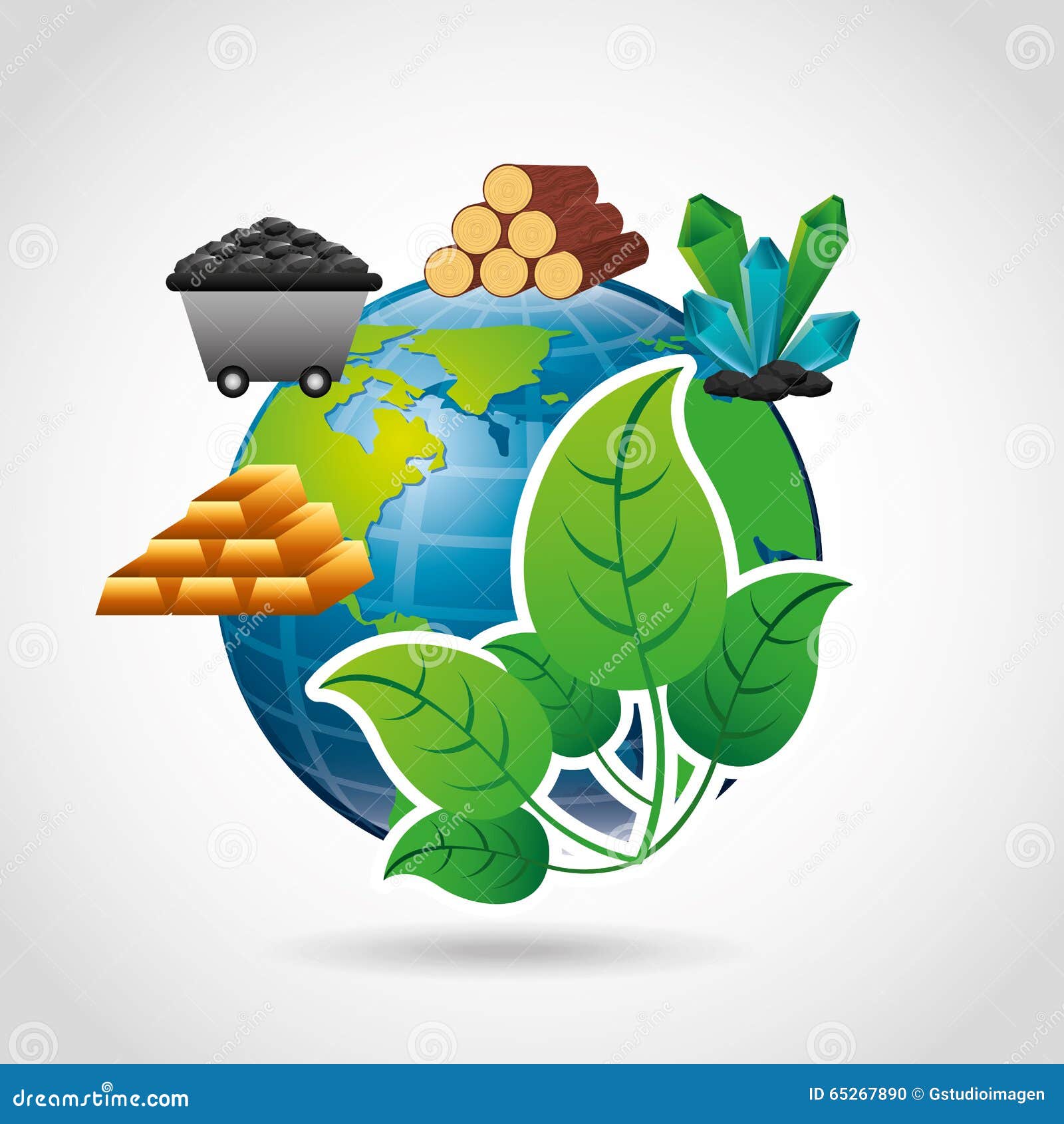 Conception De Ressources Naturelles Illustration Stock - Illustration ...