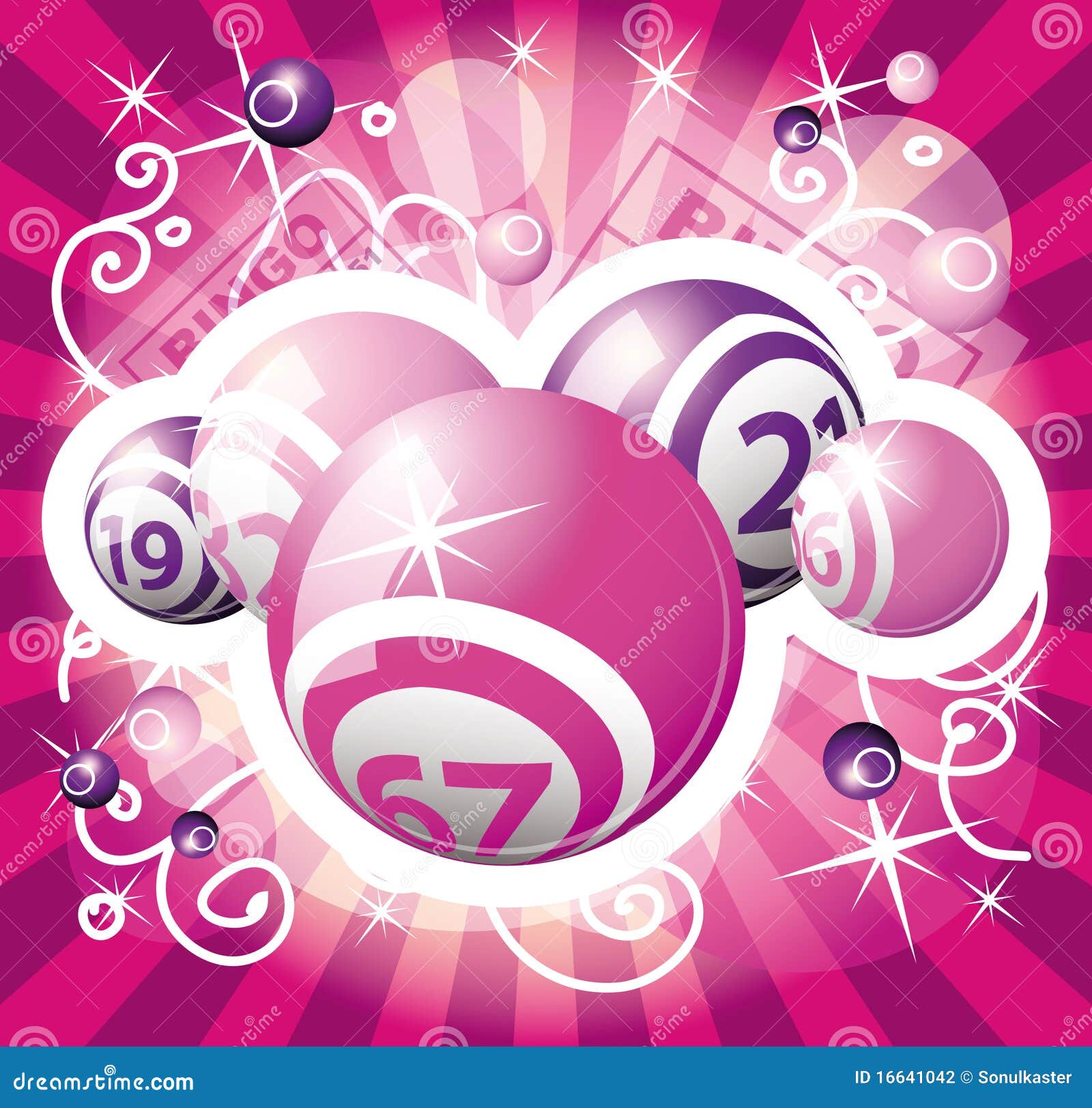 Conception De Rose De Bingo-test Ou De Loterie Illustration de Vecteur ...