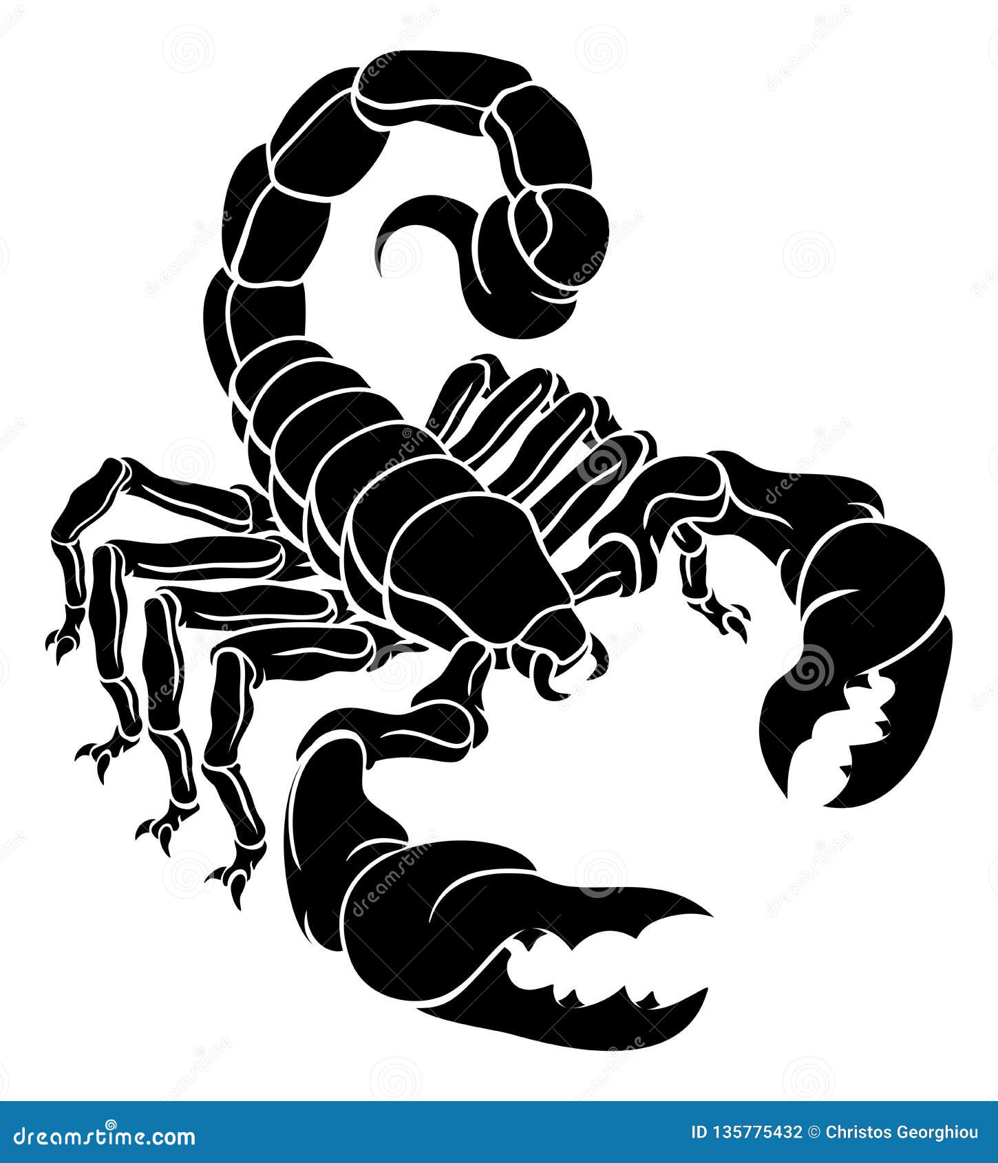 Conception De Signe De Zodiaque De Scorpion De Scorpion Illustration de ...