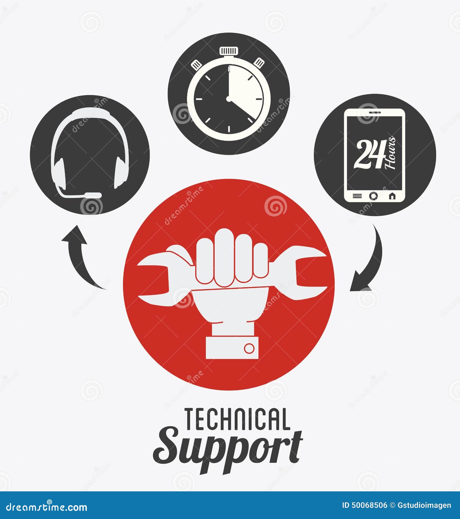 Conception De Support Technique, Illustration De Vecteur Illustration ...