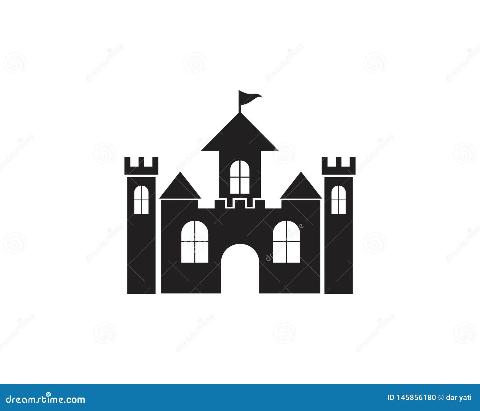 Conception De Vecteur De Calibre De Logo De Ch?teau Photo stock - Image ...