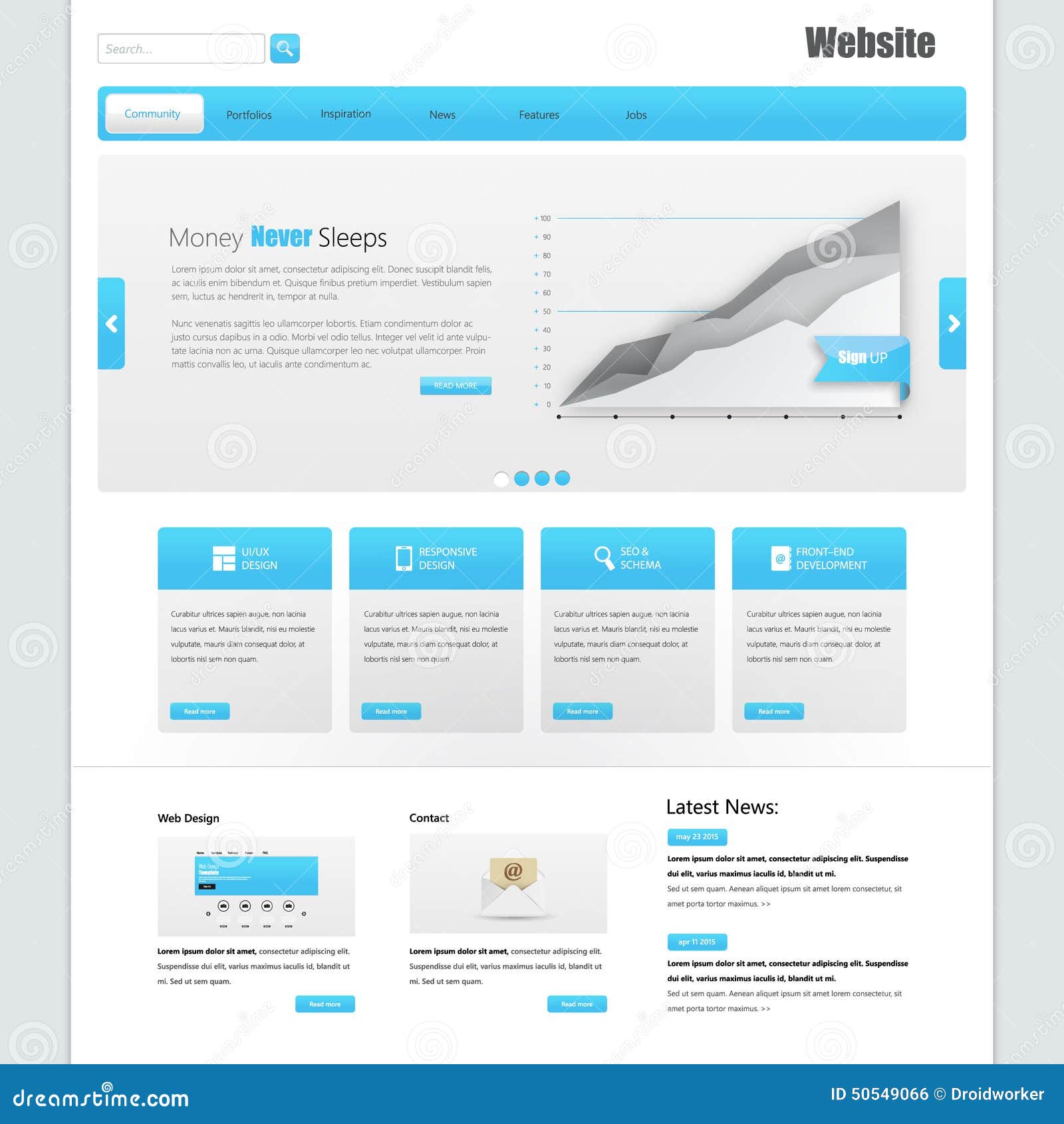 Conception De Vecteur De Calibre D'interface De Site Web Illustration ...