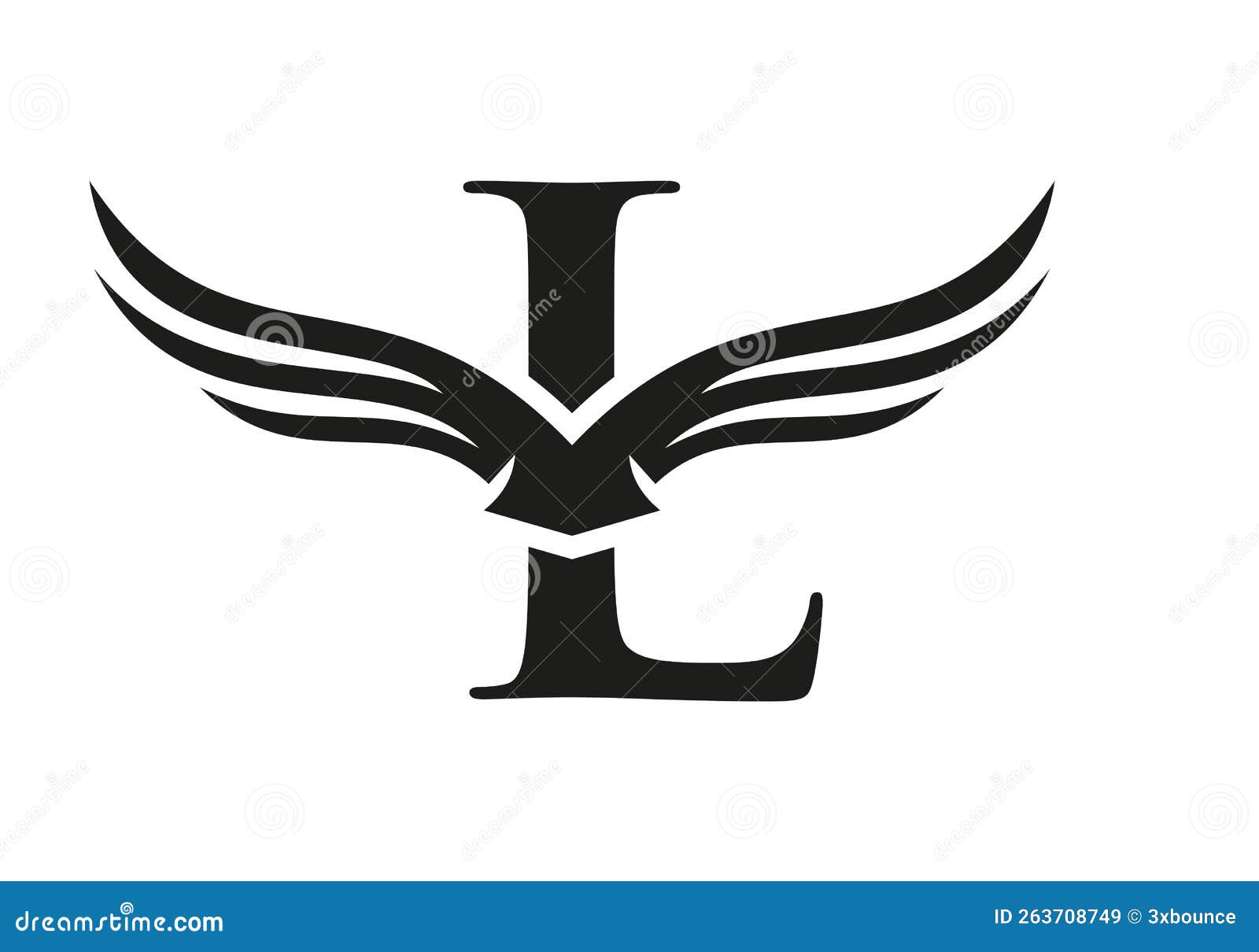Conception Du Logo De L'aile Lettre L. Logo De La Lettre De L De Vol ...