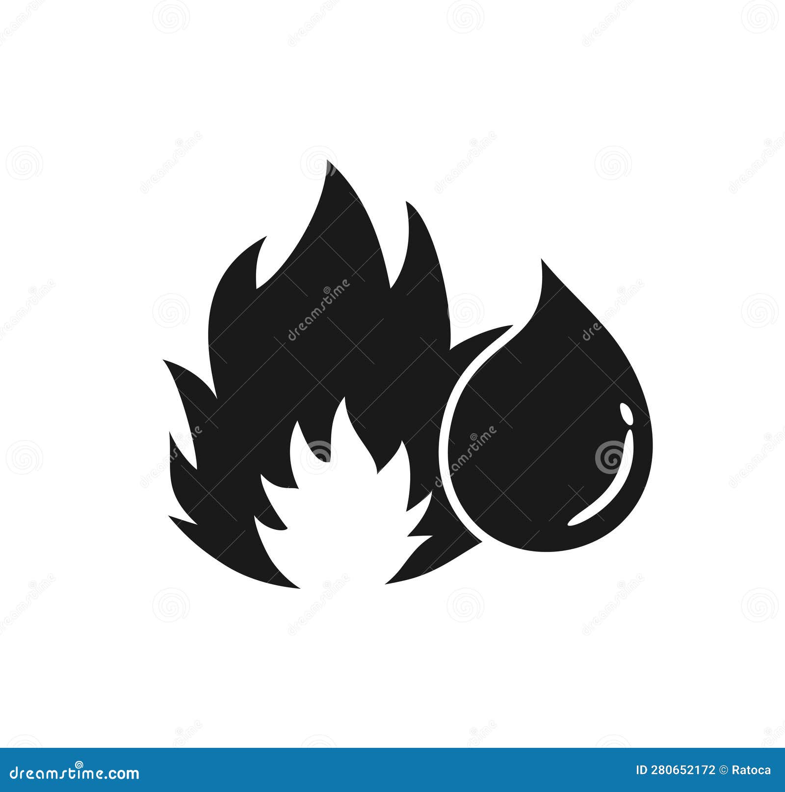 Conception Du Symbole De Liquide De Chute Inflammable Illustration de ...