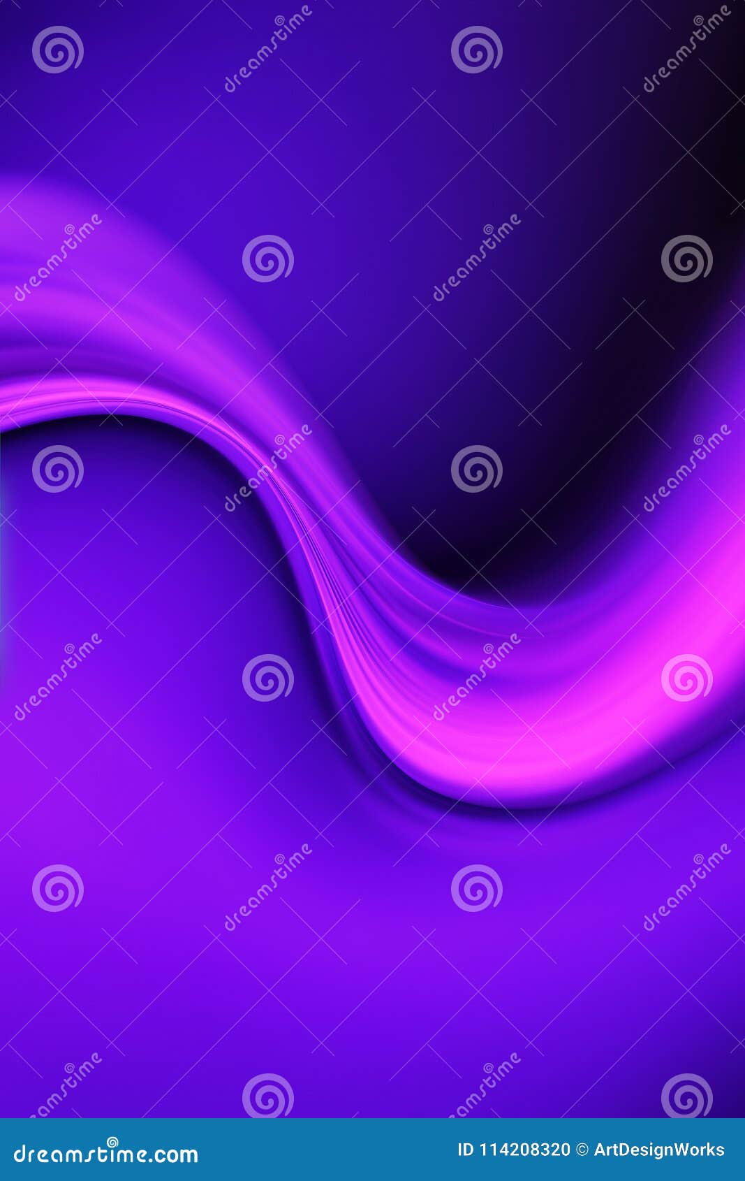 Conception Dynamique Ultra-violette Abstraite De Vague Illustration ...