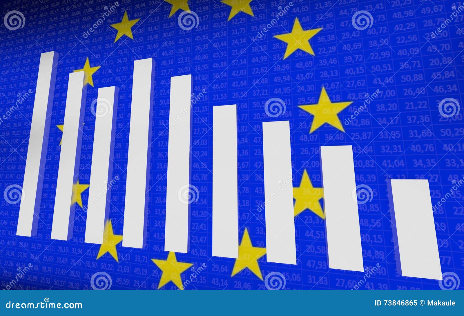 Conception of EU economy stock illustration. Illustration of europe ...