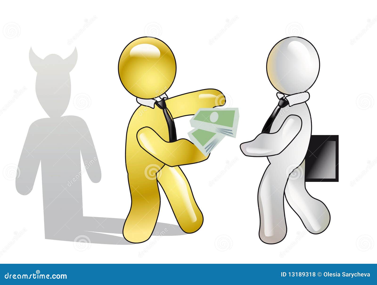 Conception of Graft. a Demon Became Experienced in Stock Illustration ...