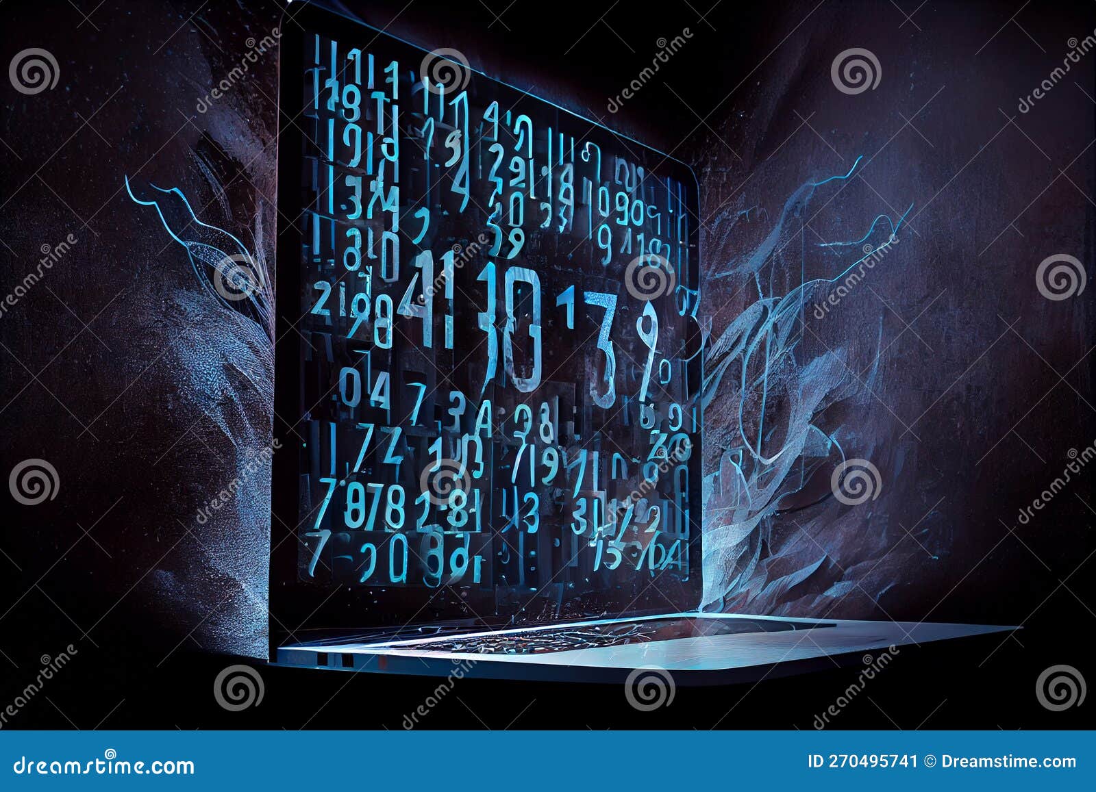 Conception of a Hacked Laptop during an Attack Stock Illustration ...