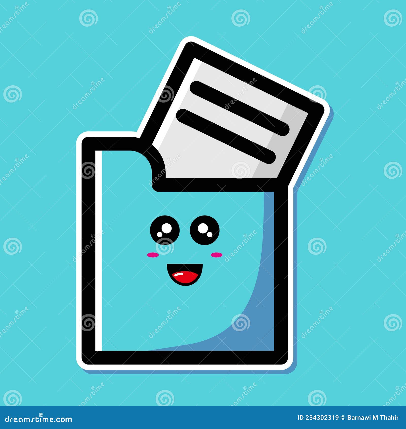 Conception Mascotte De Dossier Mignon Illustration de Vecteur ...