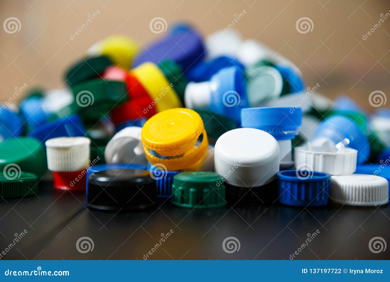 Collection of Various Colorful Plastic Caps Stock Photo - Image of ...