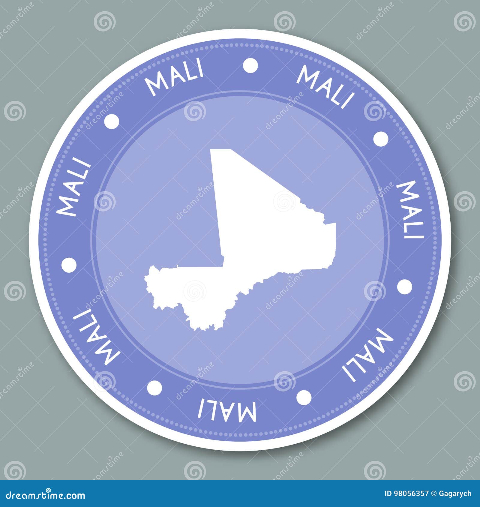 Conception Plate D'autocollant De Label Du Mali Illustration de Vecteur ...