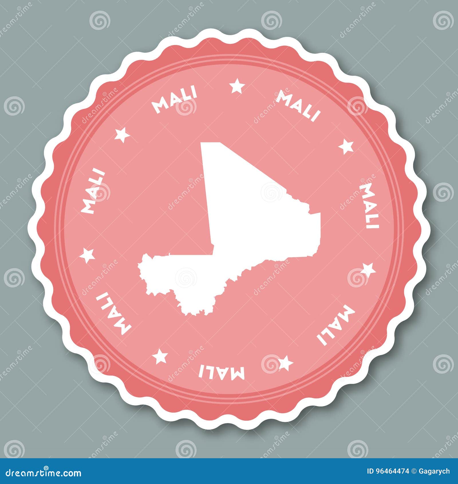 Conception Plate D'autocollant Du Mali Illustration de Vecteur ...