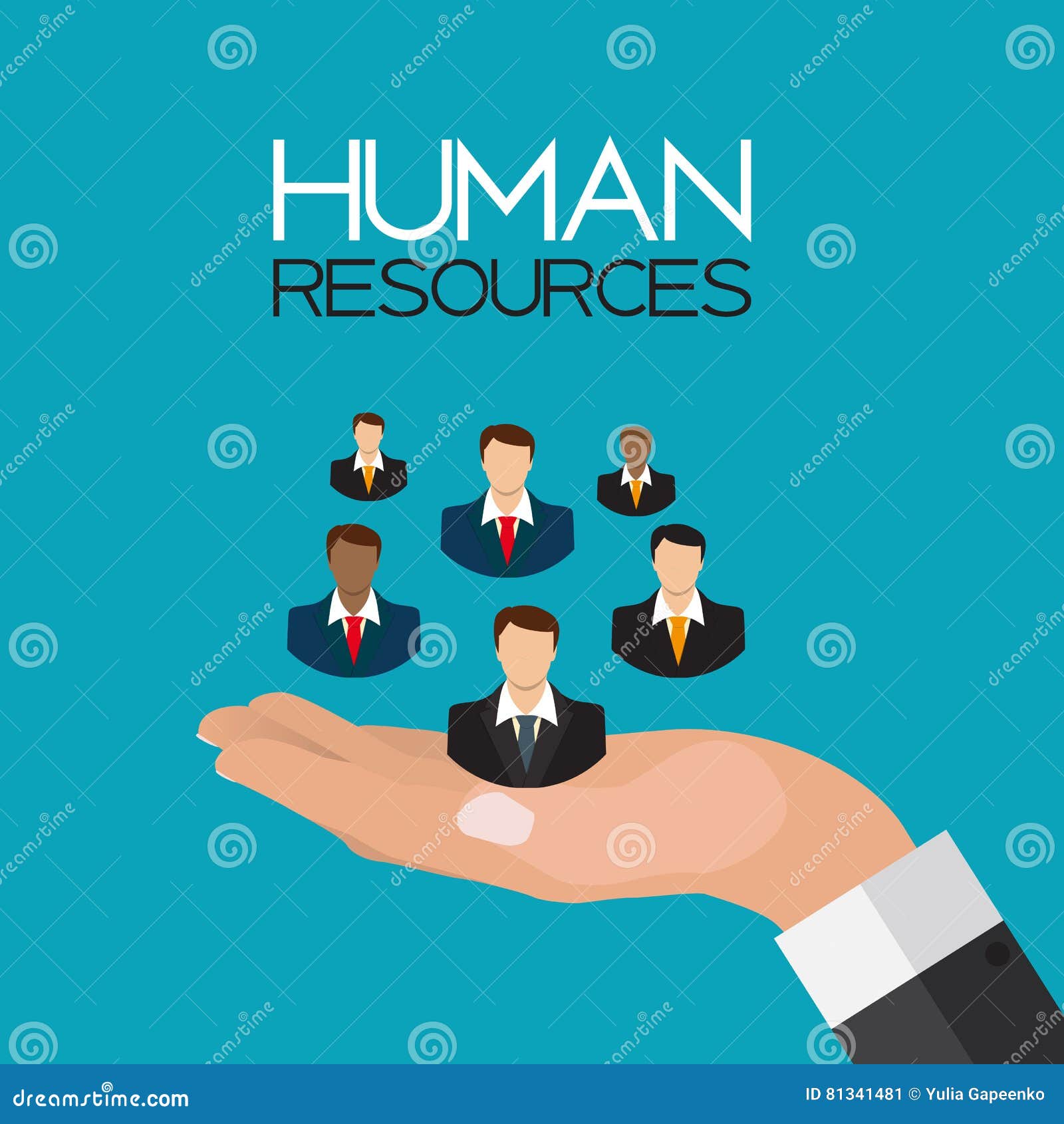 Conception Plate De Concept De Ressources Humaines Illustration De Vecteur Illustration de ...