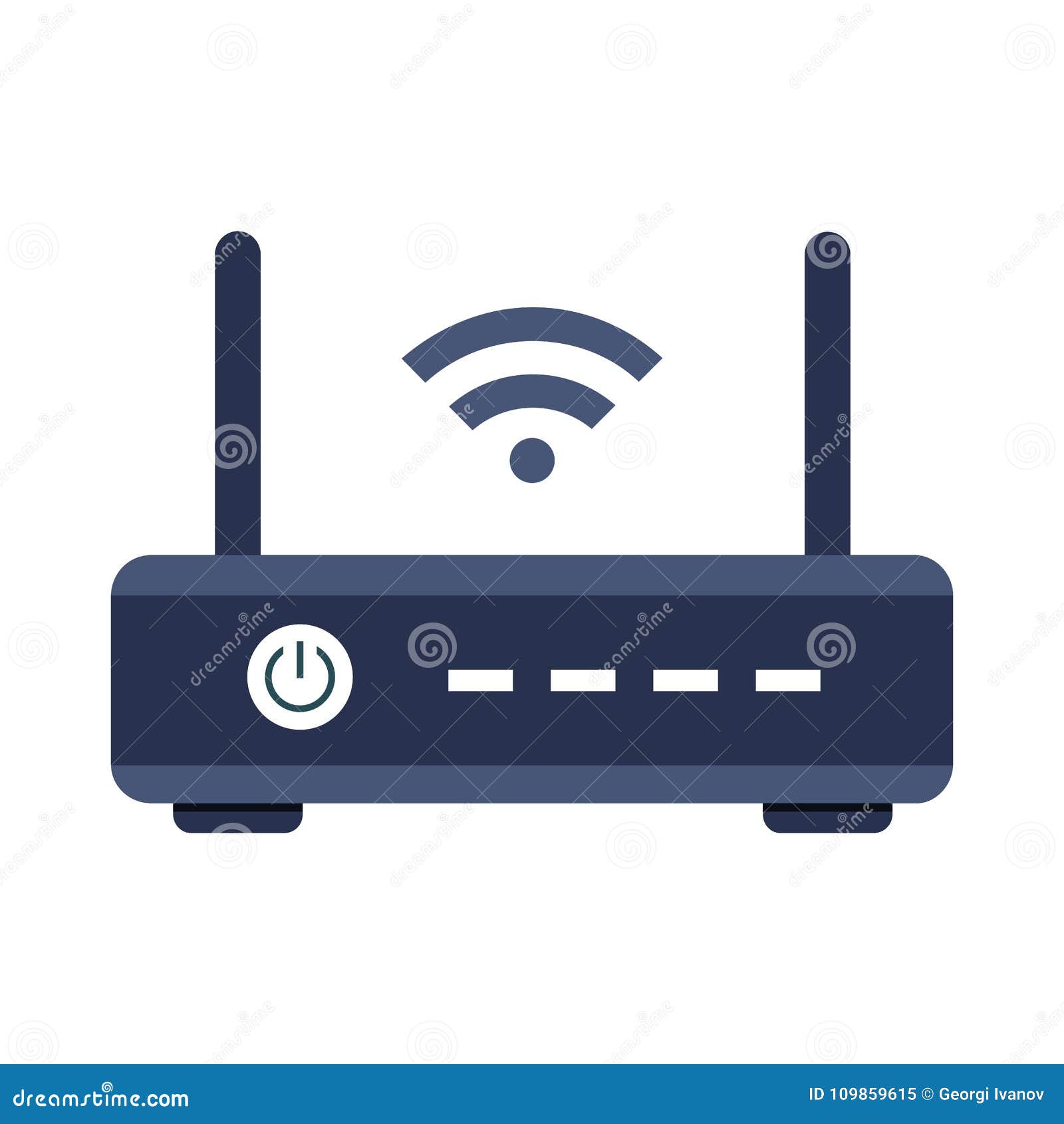 Conception Plate De Routeur Symbole De Wi-Fi Illustration de Vecteur ...