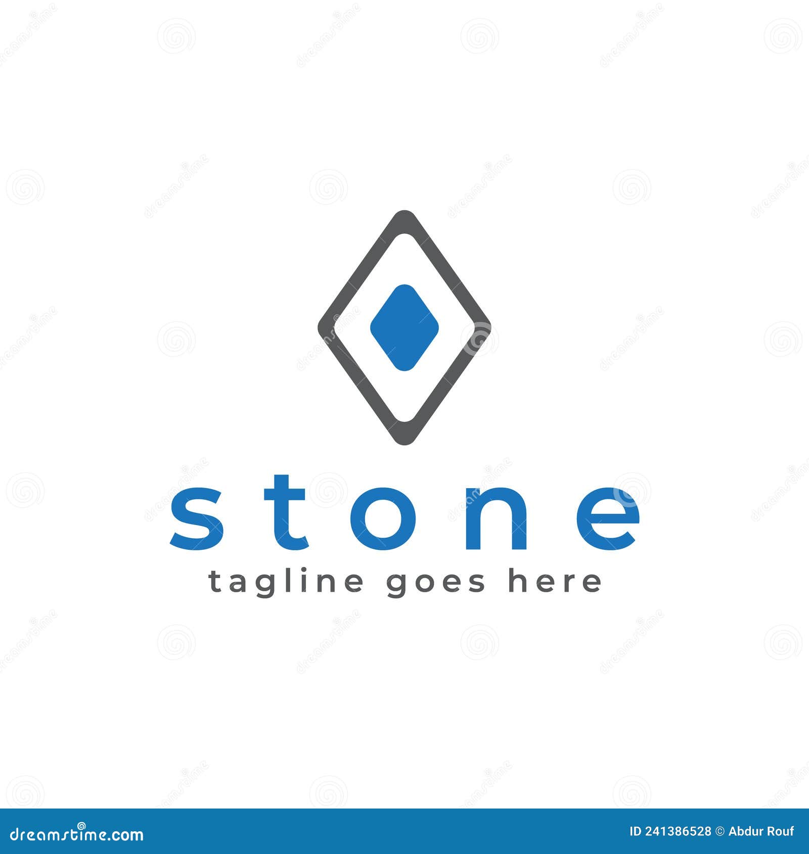 Conception Simple Du Logo En Pierre Illustration de Vecteur ...