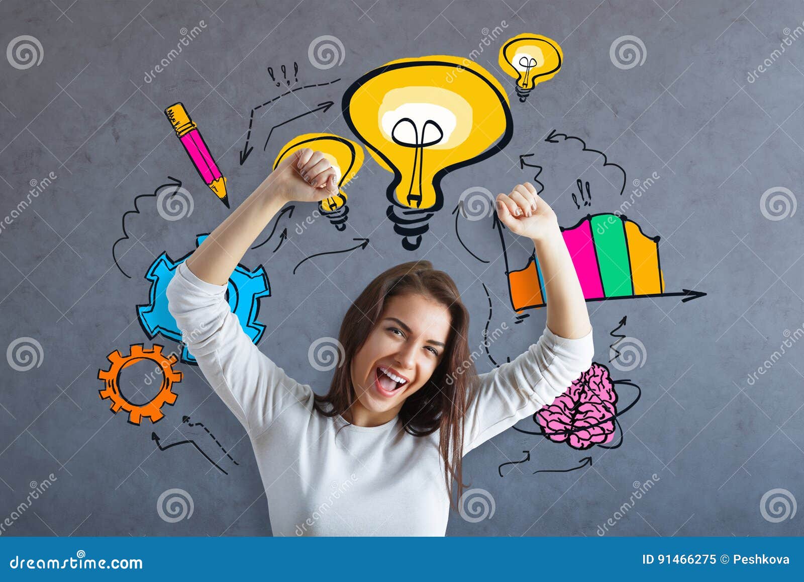 Concepto Acertado De La Idea Imagen de archivo - Imagen de logro ...