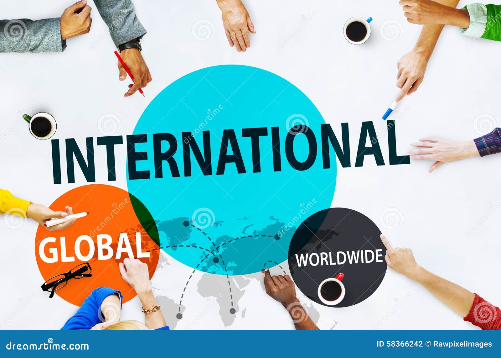 Concepto Comercial Mundial De La Comunidad Global Internacional Foto de ...
