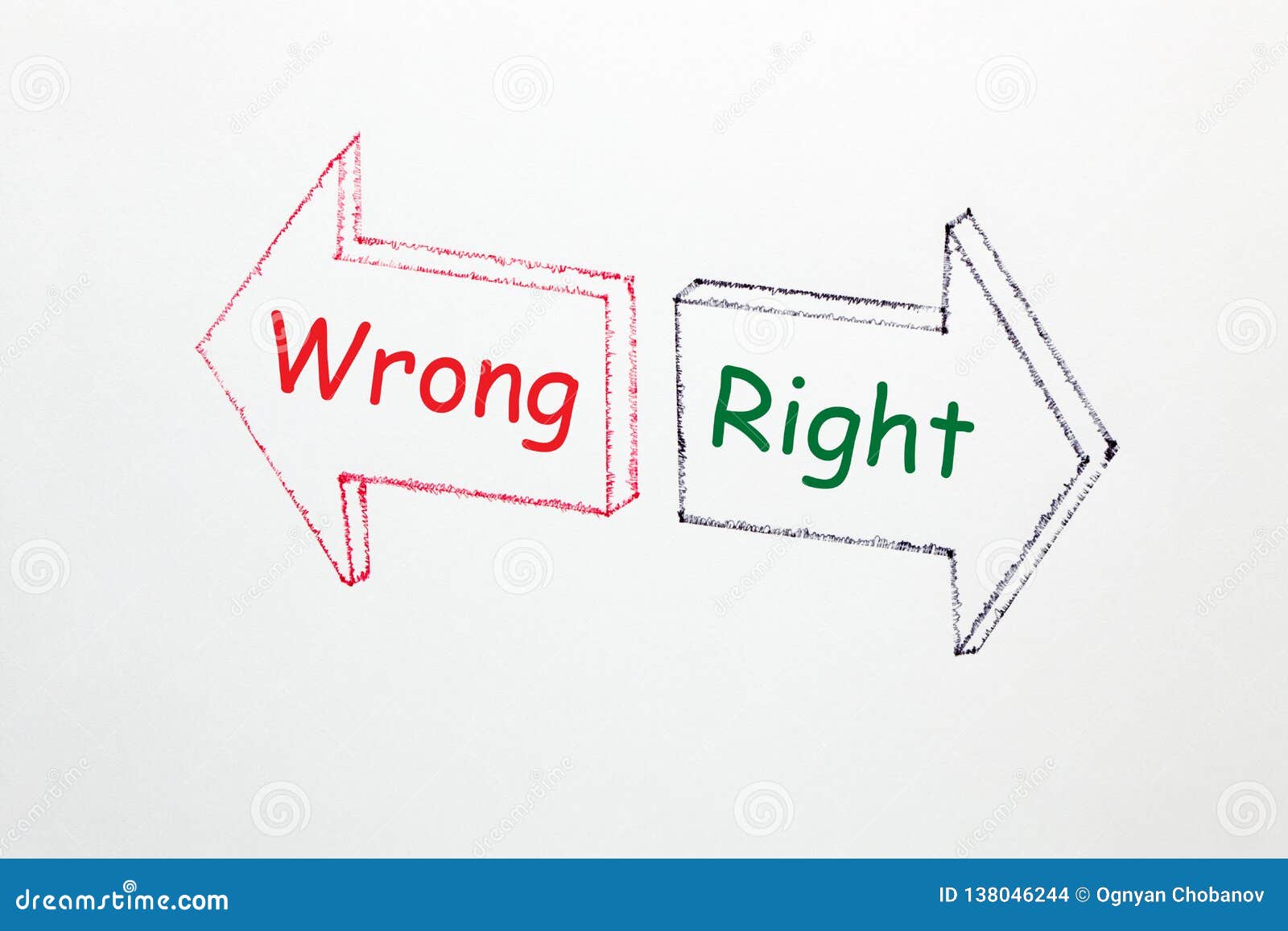 Concepto Correcto Incorrecto Stock de ilustración - Ilustración de ...