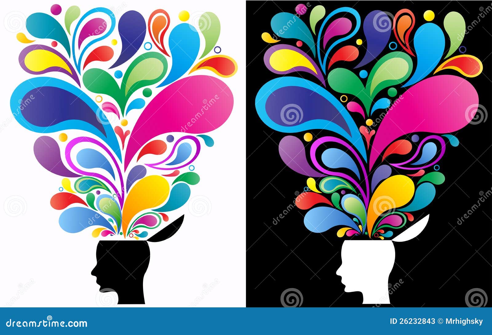 Concepto Creativo De La Mente Ilustración del Vector - Ilustración de ...