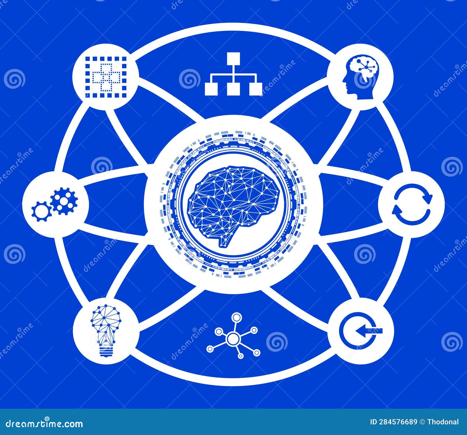 Concepto De Aprendizaje Profundo Stock de ilustración - Ilustración de ...