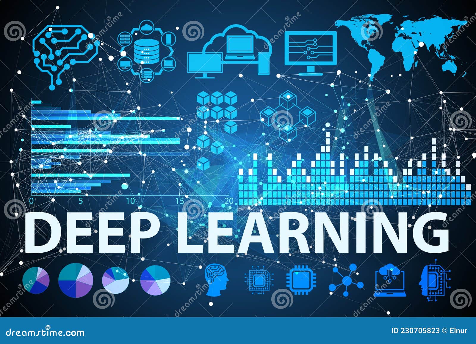 Concepto De Aprendizaje Profundo De La Inteligencia Artificial Stock de ...