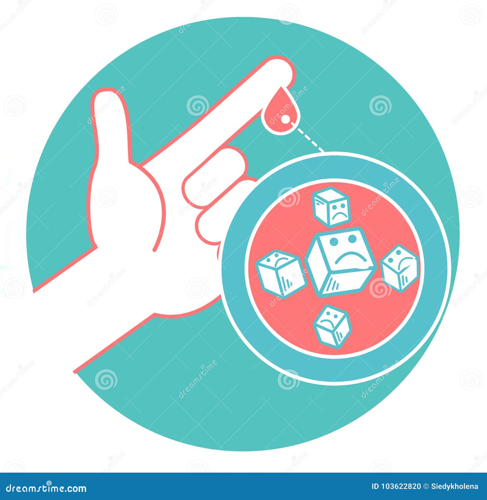 Concepto De Azúcar De La Diabetes Stock de ilustración - Ilustración de ...