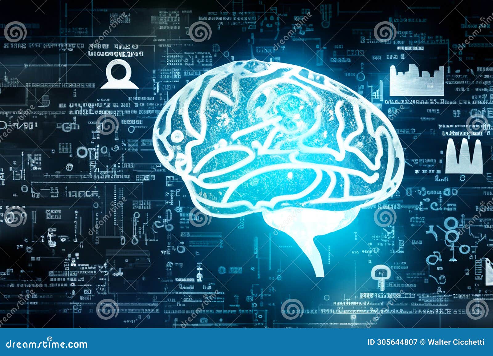 Concepto De Cerebro Humano De Realidad Virtual E Inteligencia ...