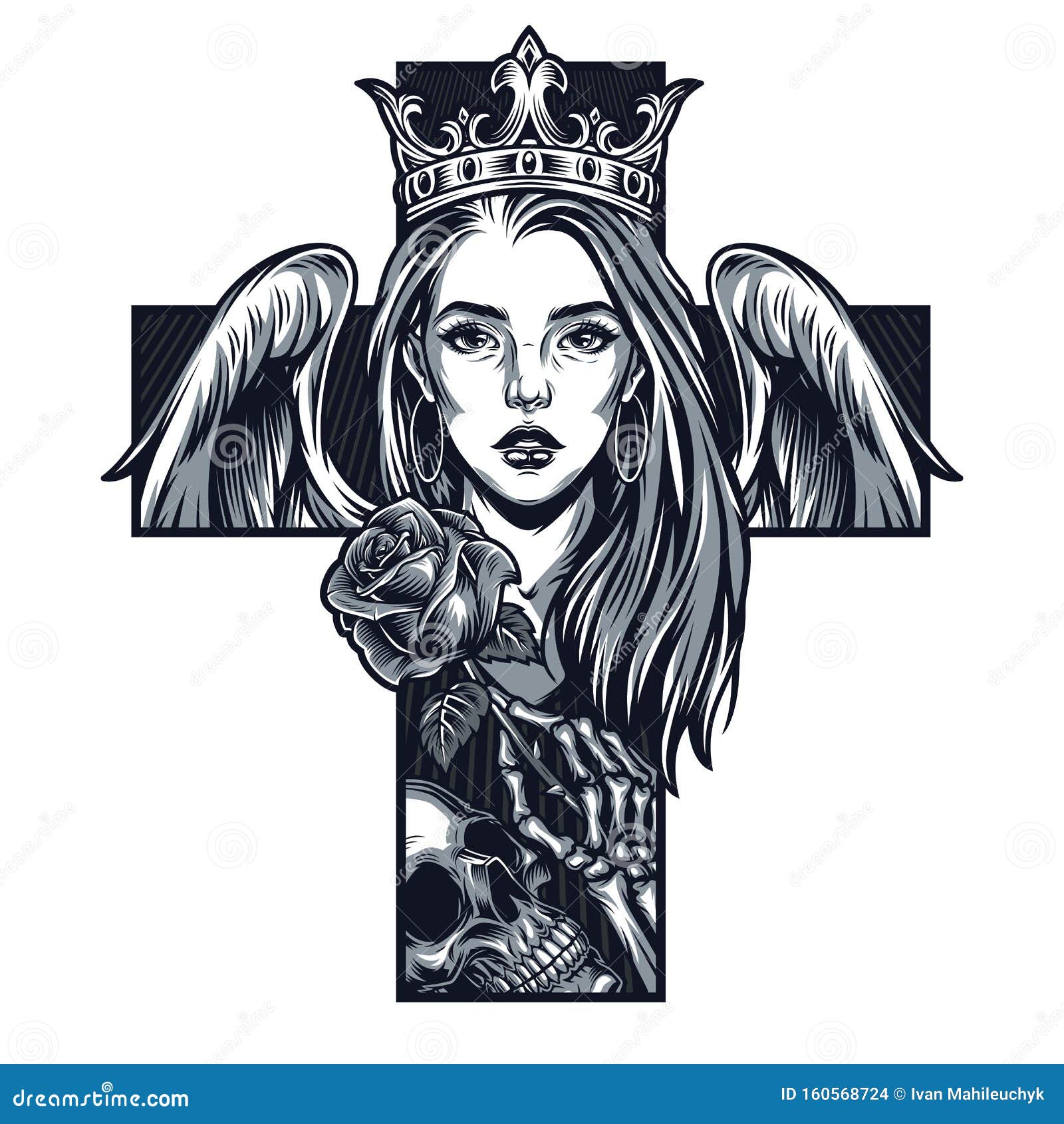 Concepto De Chica Chicana En Forma Cruzada Ilustración del Vector ...