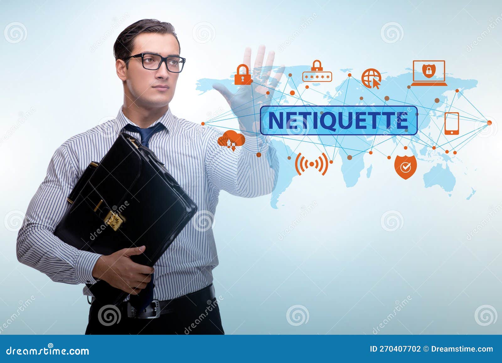 Concepto De Etiqueta Y Netiquette Foto de archivo - Imagen de hombre, netiqueta: 270407702