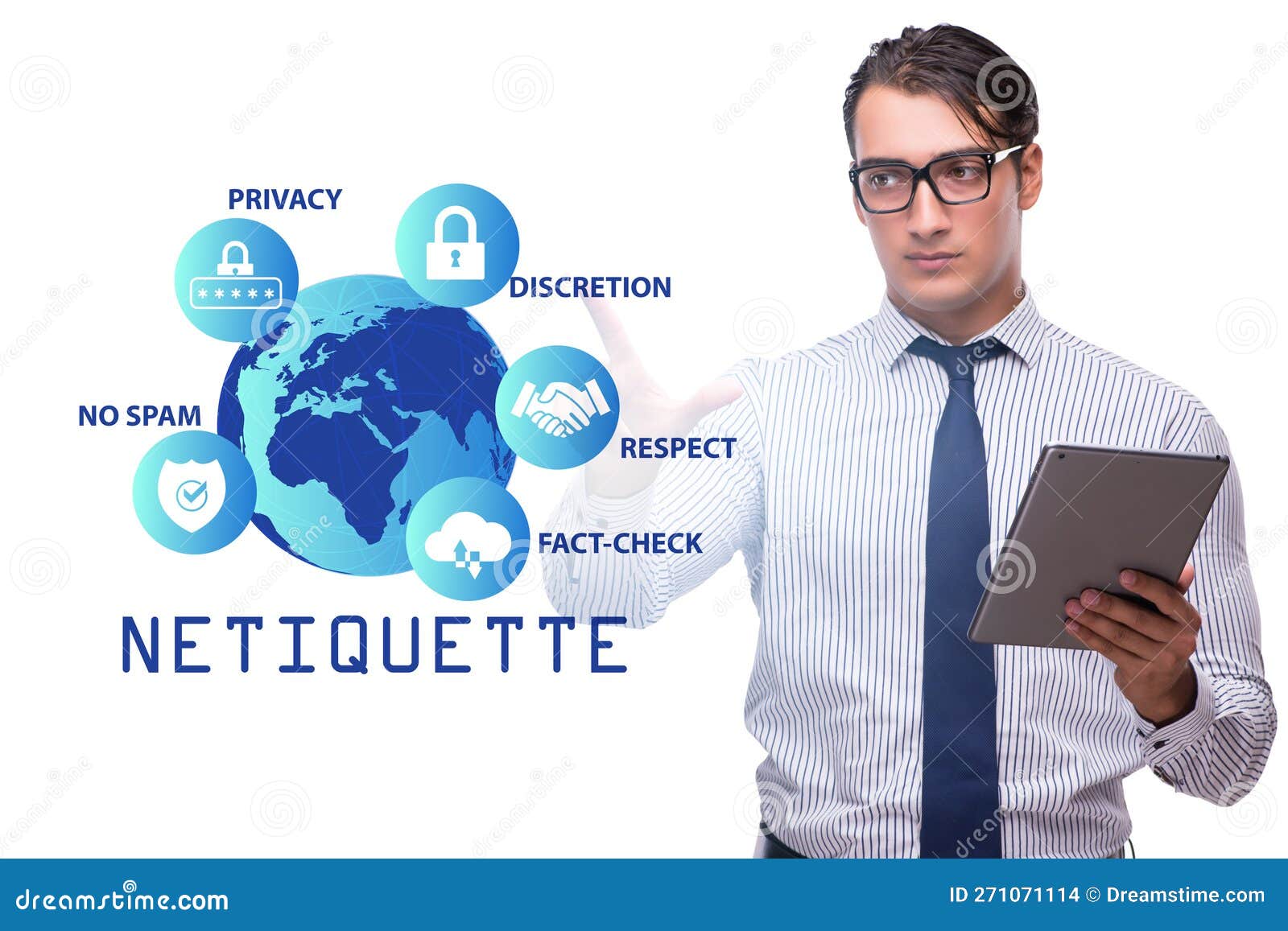 Concepto De Etiqueta Y Netiquette Foto de archivo - Imagen de digital ...