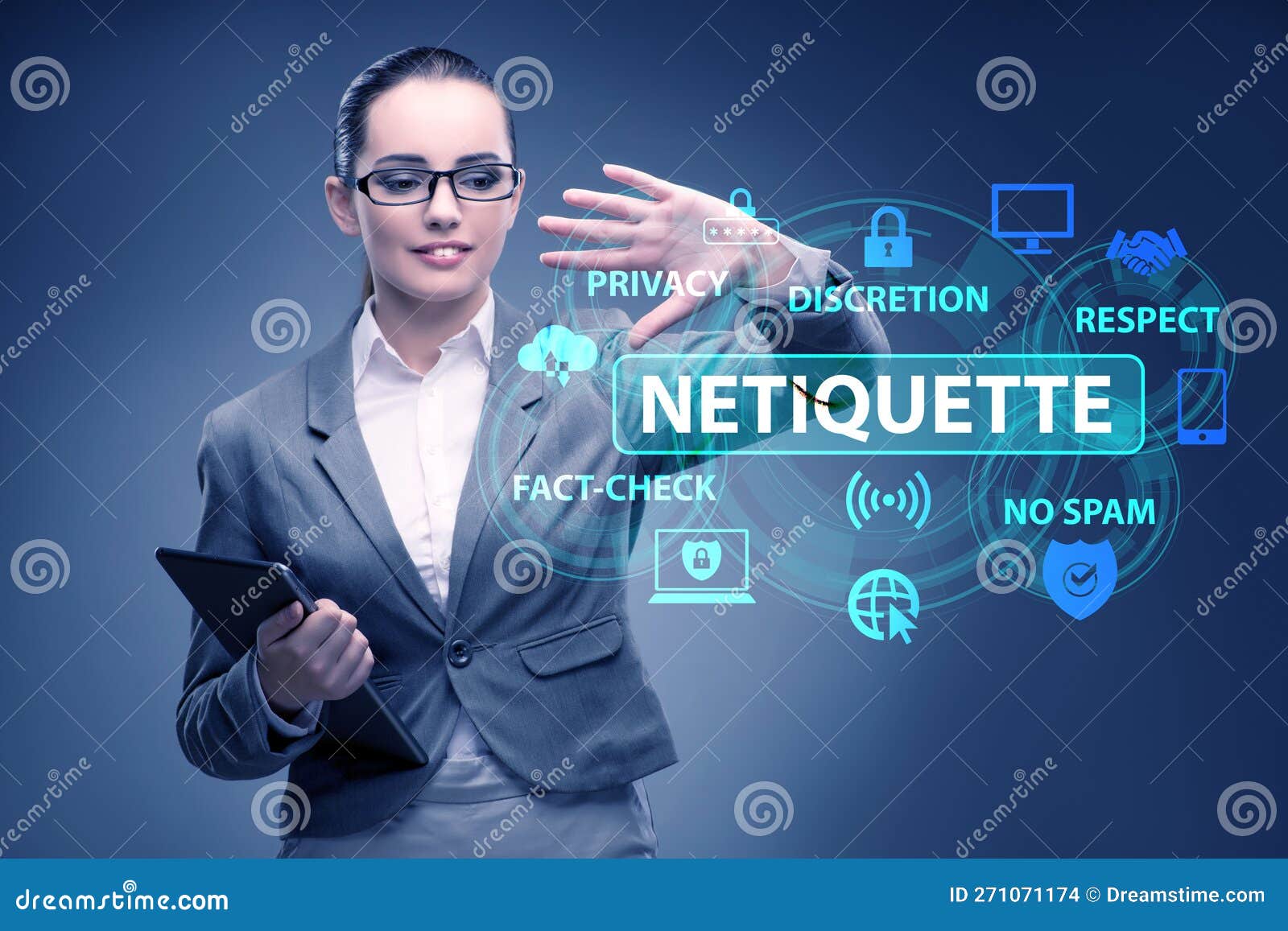 Concepto De Etiqueta Y Netiquette Foto de archivo - Imagen de netiqueta, digital: 271071174