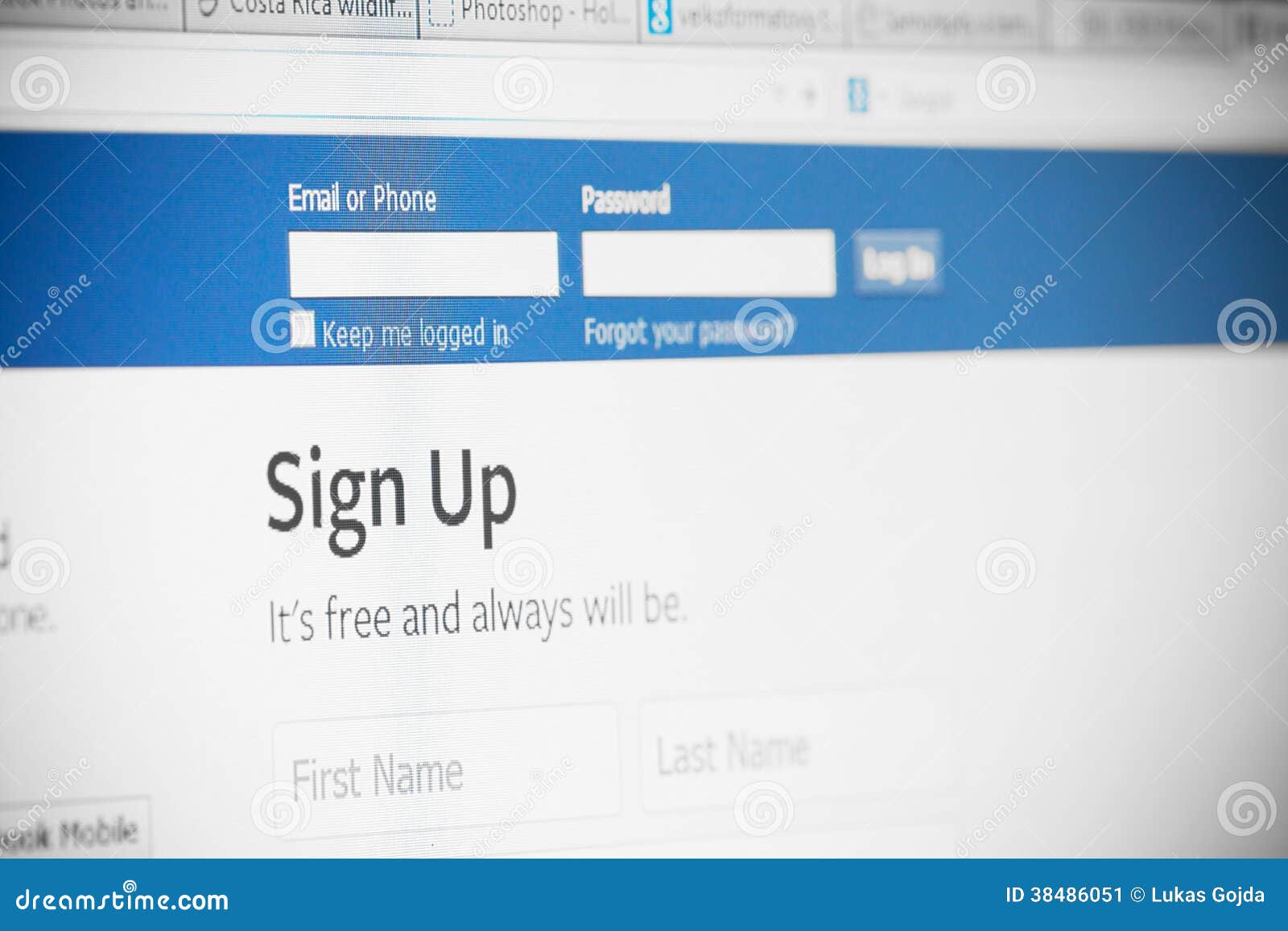 Concepto de Facebook foto editorial. Imagen de negocios - 38486051