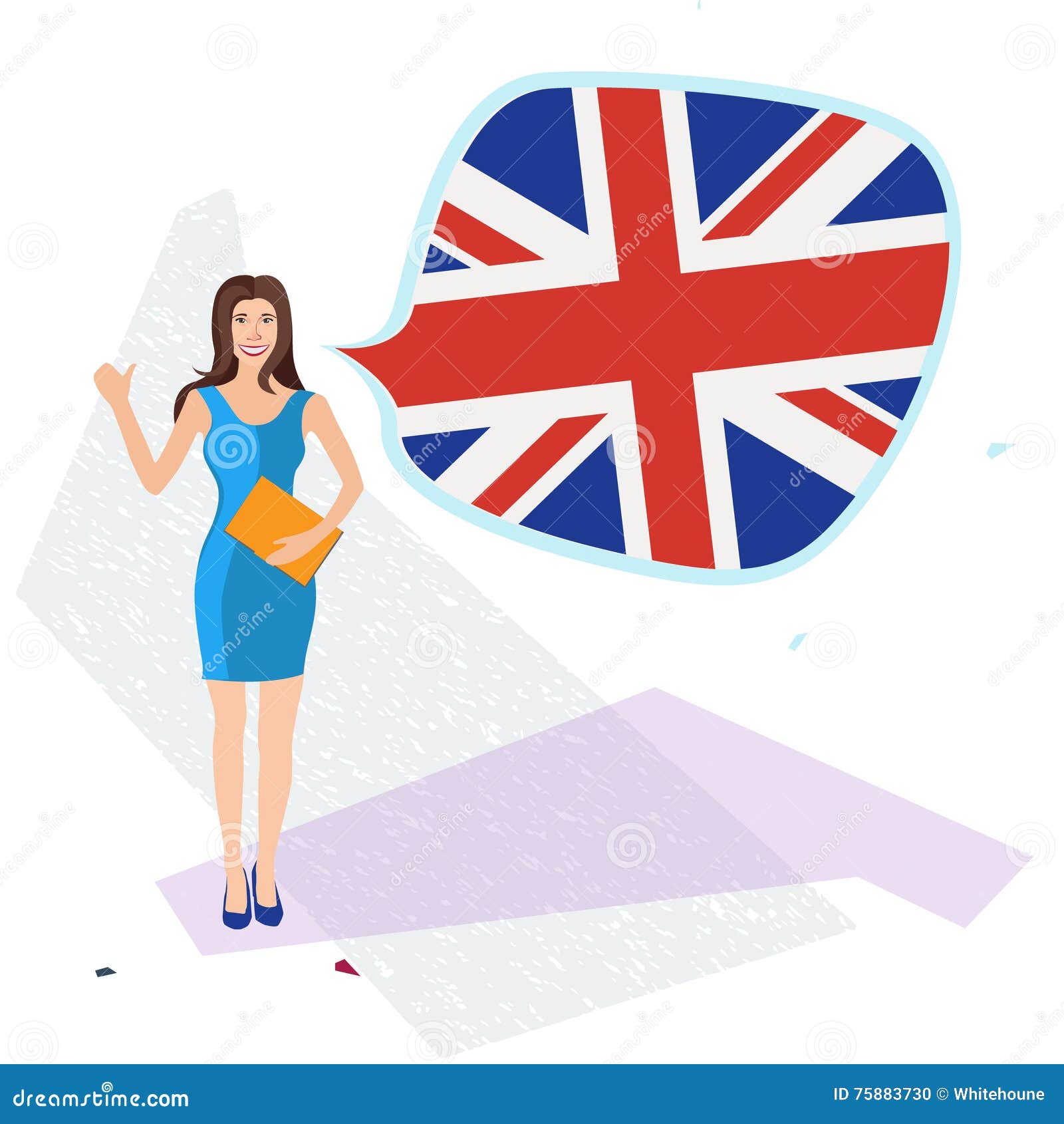 Concepto de habla inglesa ilustración del vector. Ilustración de ...