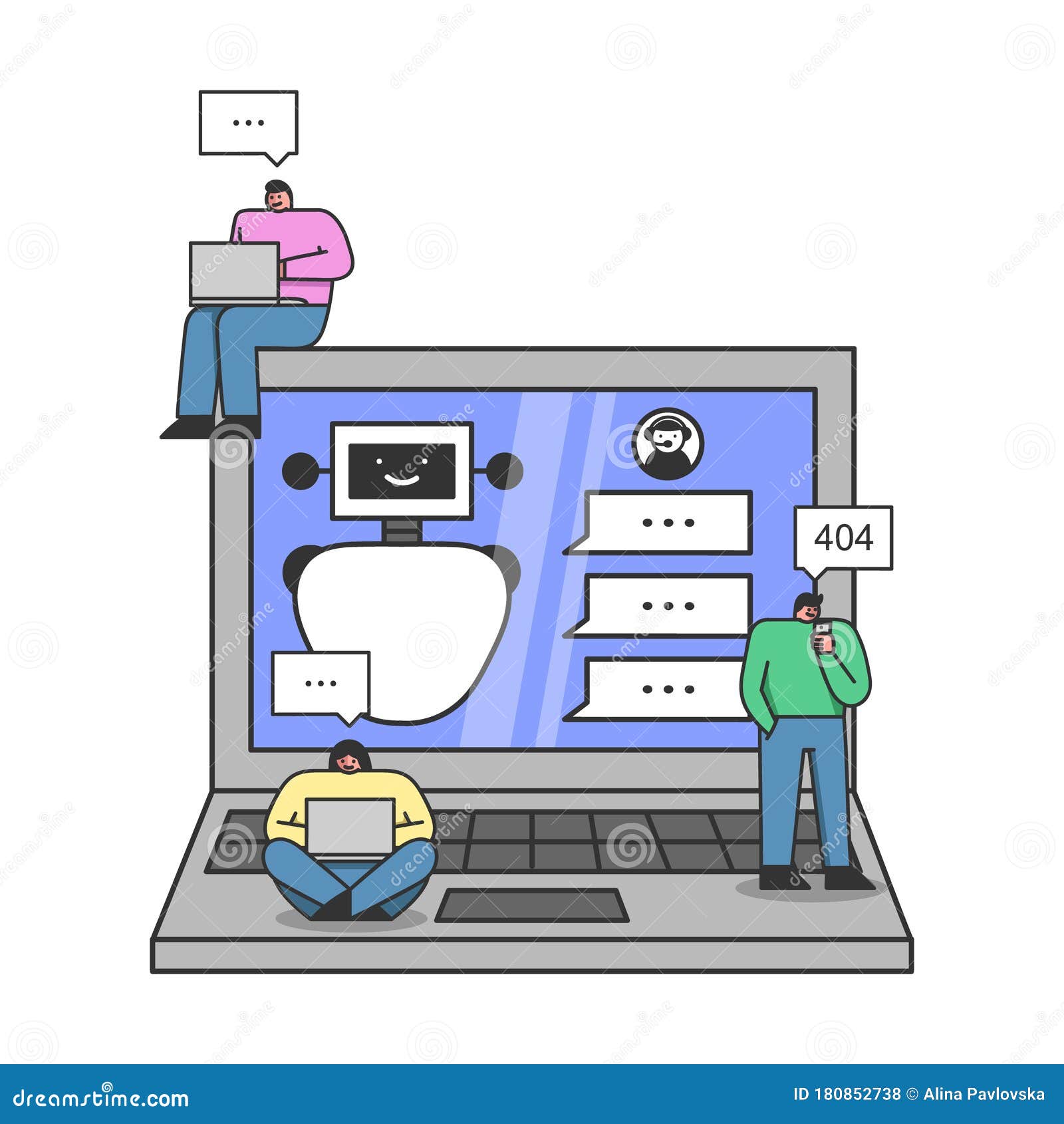 Concepto De Inteligencia Artificial. Programadores Programando ...