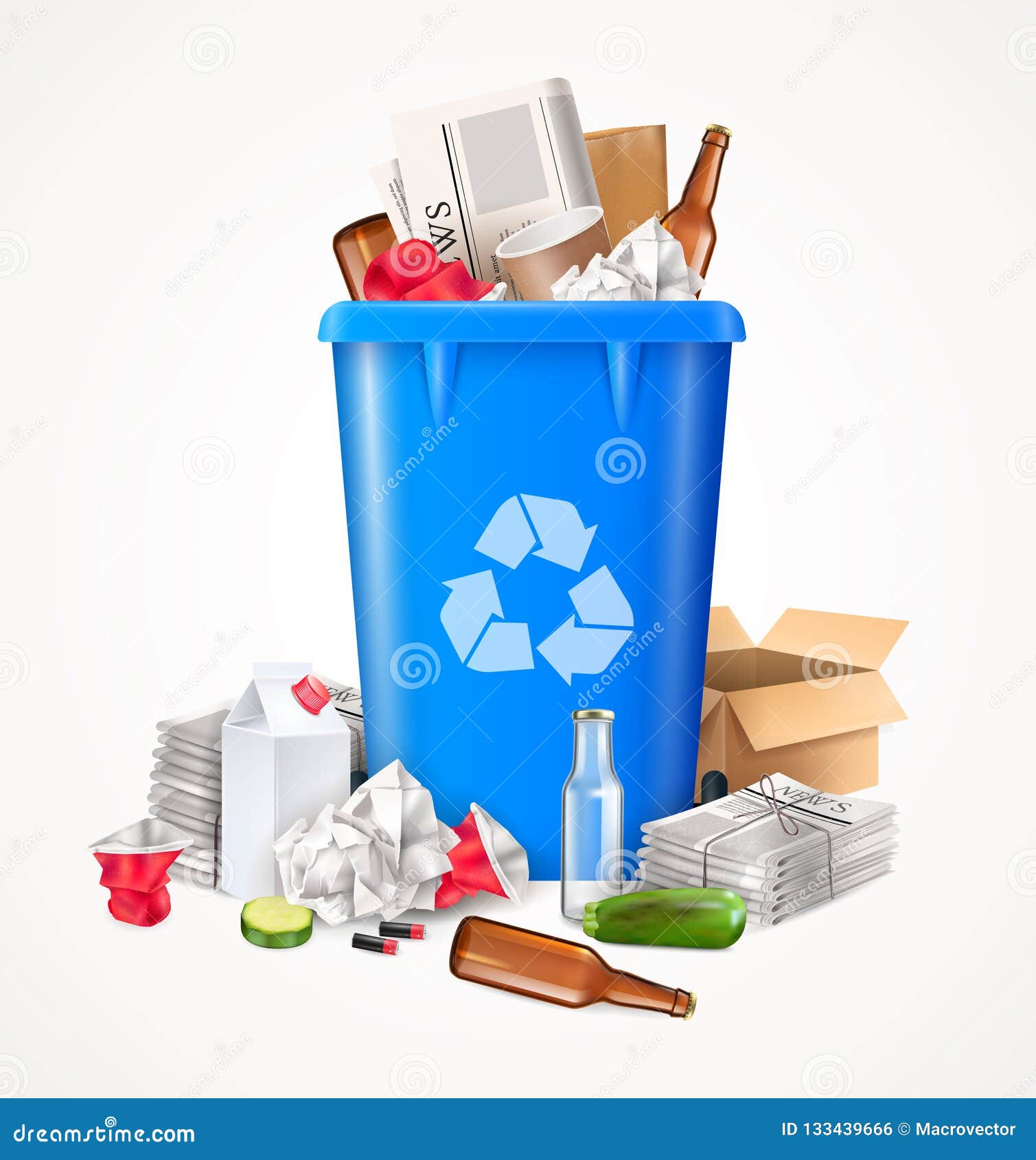 Concepto De La Basura Y De La Basura Ilustración del Vector ...