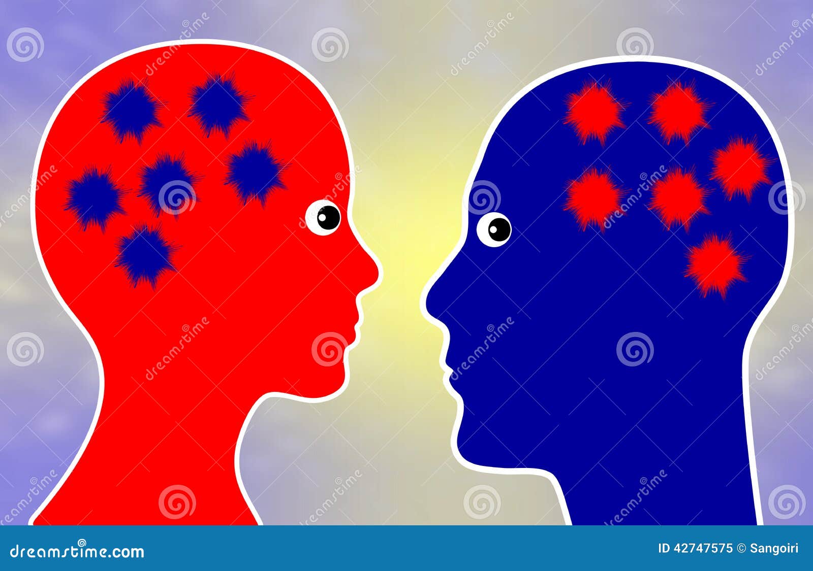 Concepto De La Comunicación Bidireccional Stock de ilustración ...