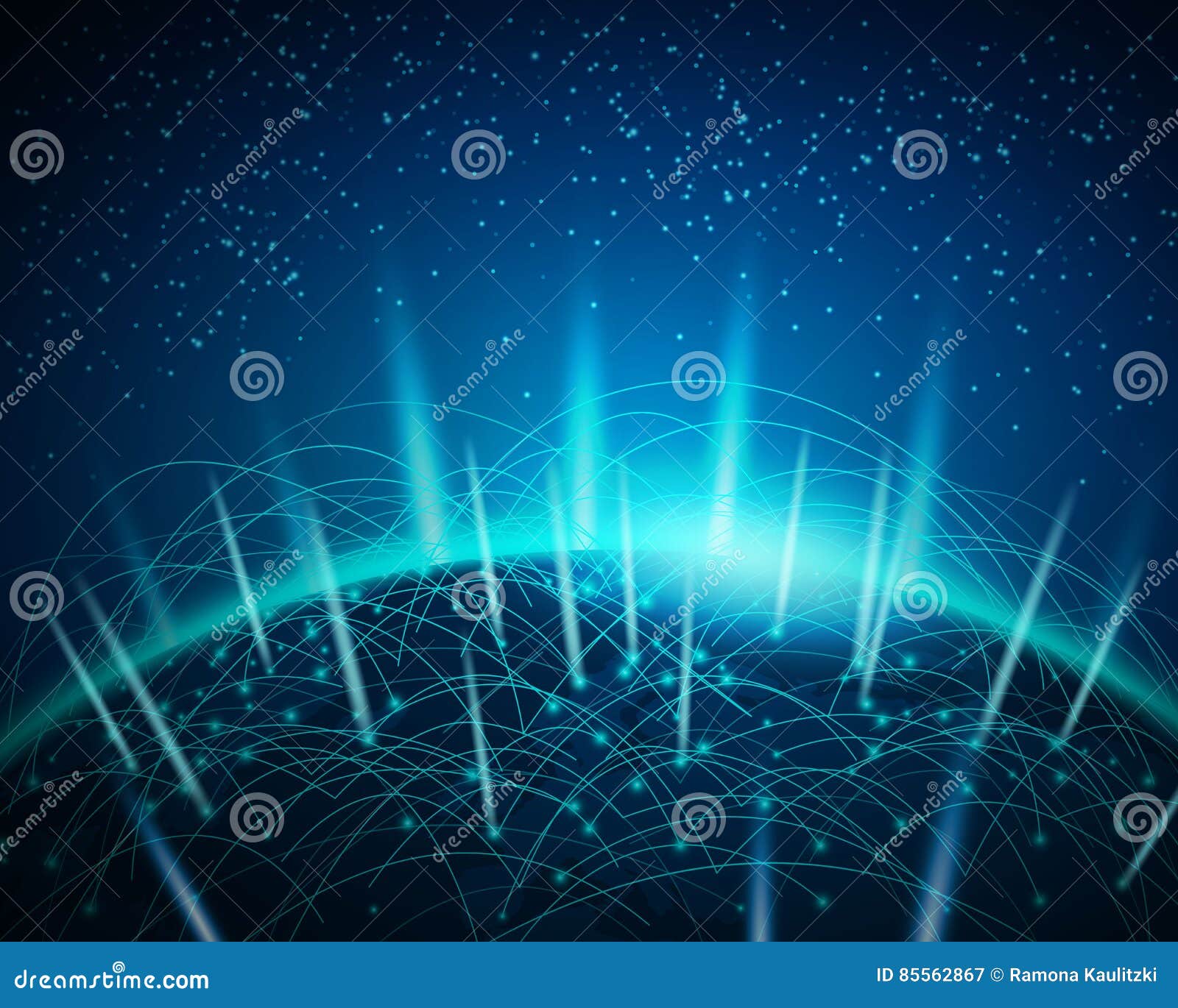 Concepto De La Conexión De Red Global Stock de ilustración ...