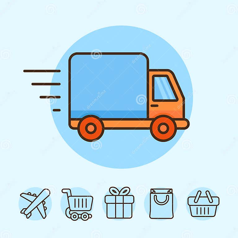 Concepto De La Entrega Del Vector Ilustración del Vector - Ilustración ...