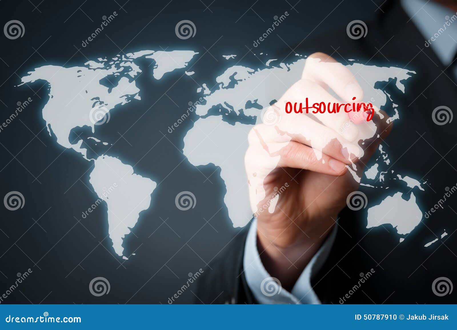 Concepto De La Externalización Foto de archivo - Imagen de mundo ...